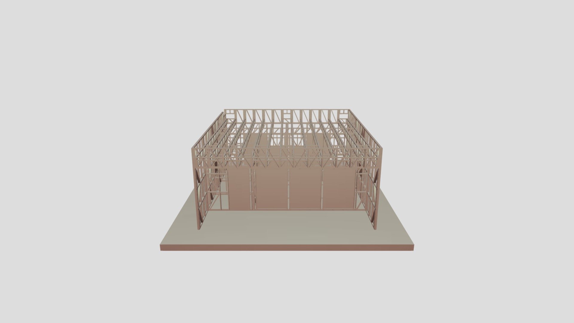 001 Дом 8х7 с террасой - Download Free 3D model by project-lstk ...