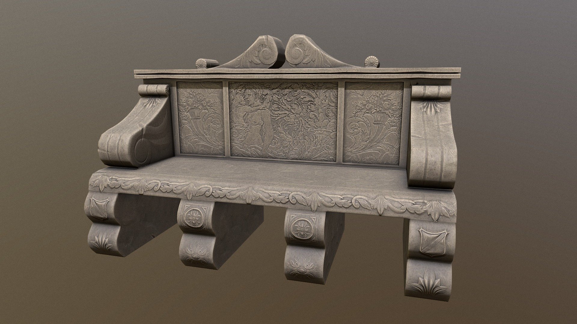 Gothic Stone Bench - Buy Royalty Free 3D model by Handrews3D [8540c61 ...