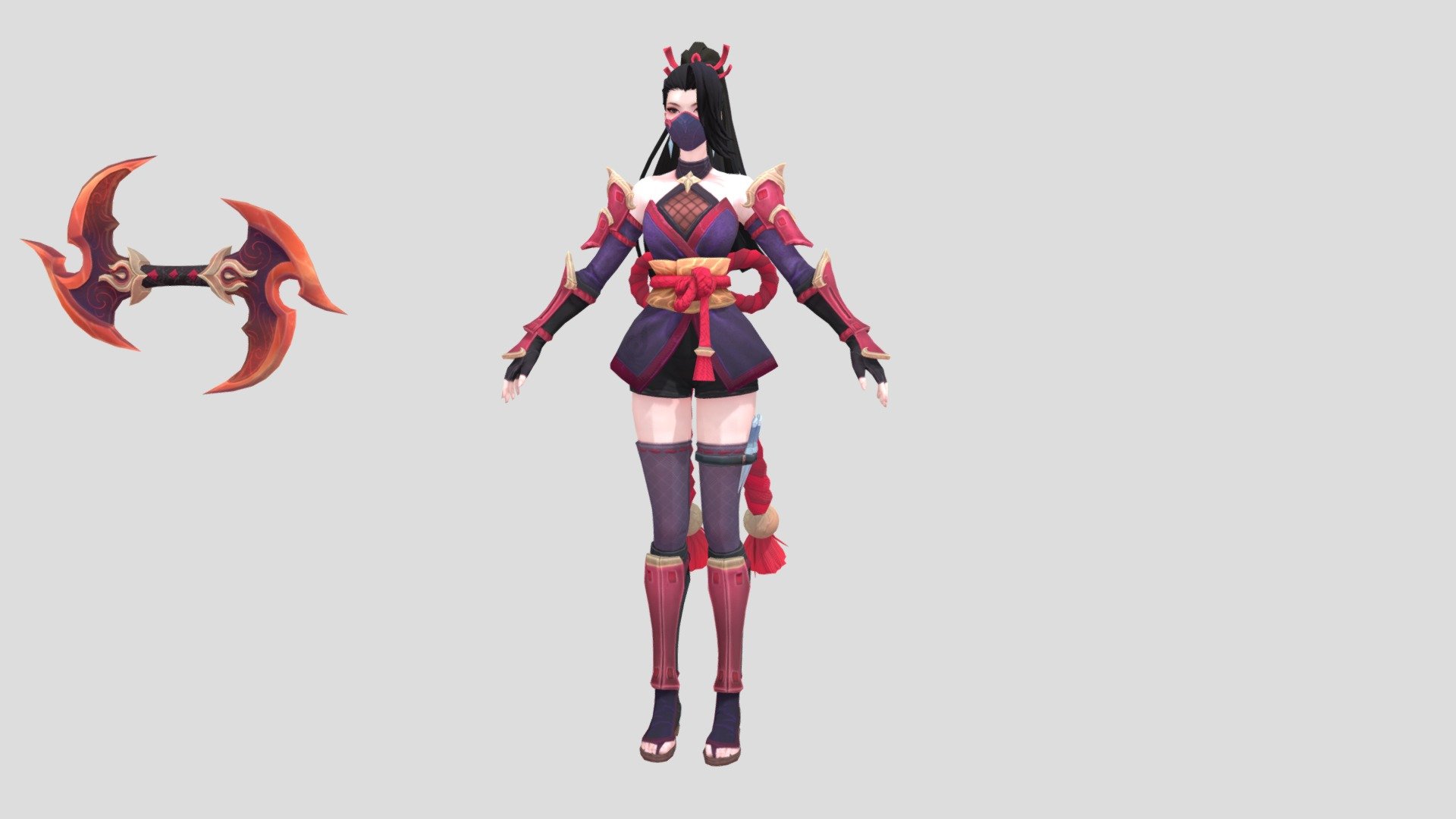 Hanabi - Scarlet Flower - Download Free 3D model by Clear pisyuu ...