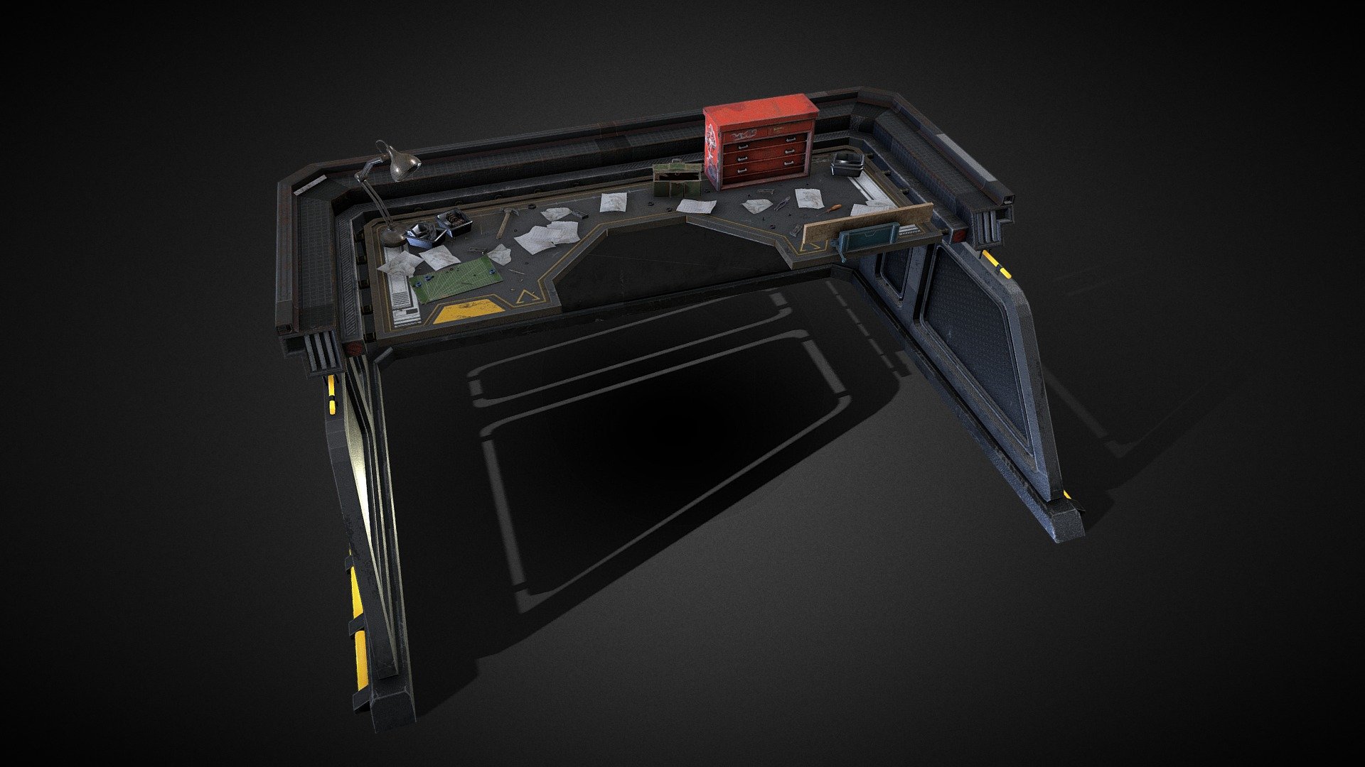 Sci FI Desk - 3D model by paulevans92 [8548cdb] - Sketchfab