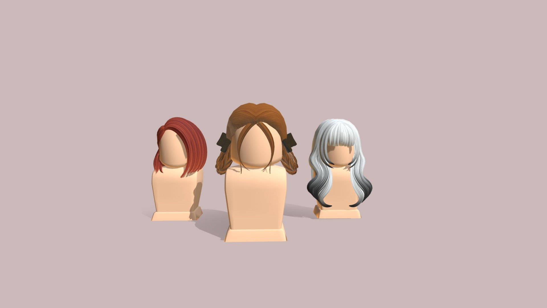 Female Roblox Hair Set | UGC Asset Collection - 3D model by Nyinpha ...