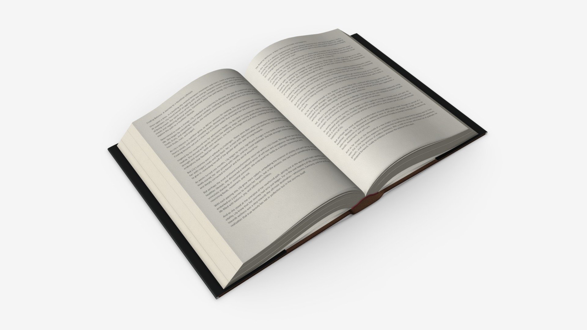 Open book with bookjacket and text - Buy Royalty Free 3D model by ...