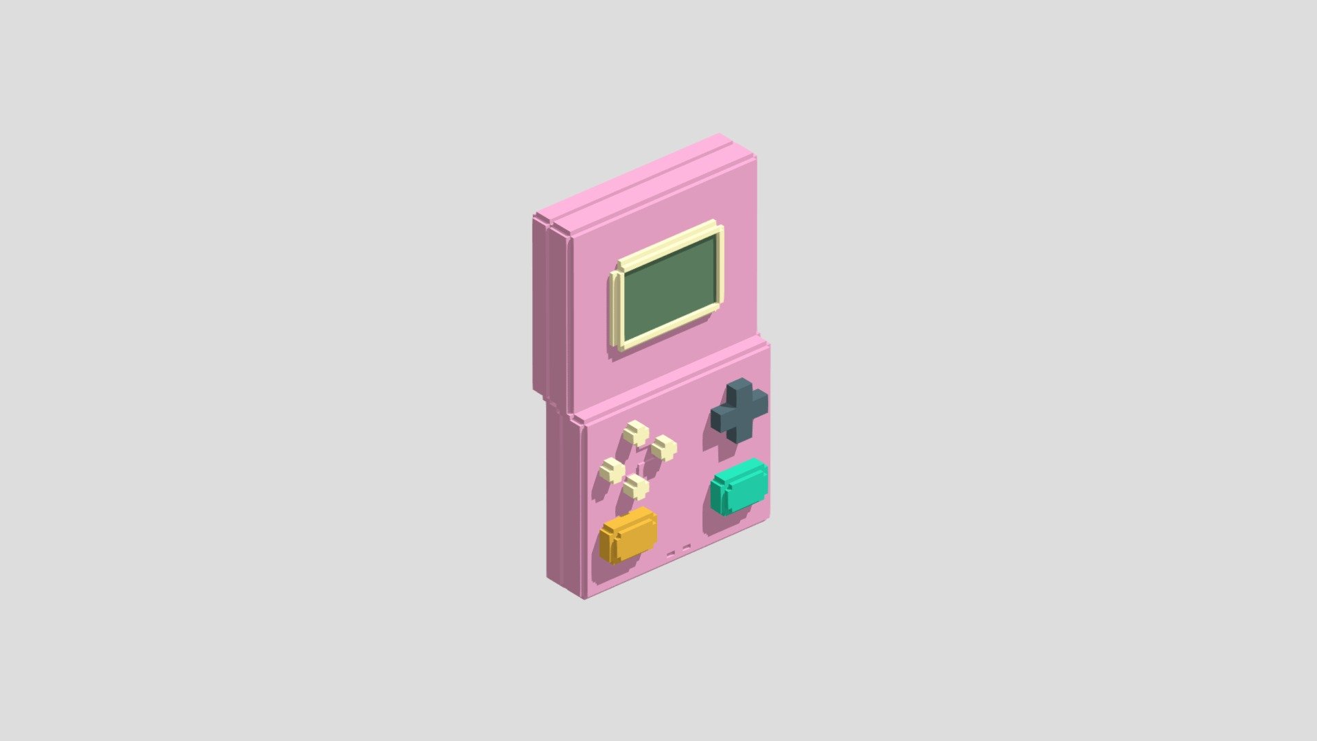 8 bit handheld game console - 3D model by Glucka Pixels (@gluckapixels ...