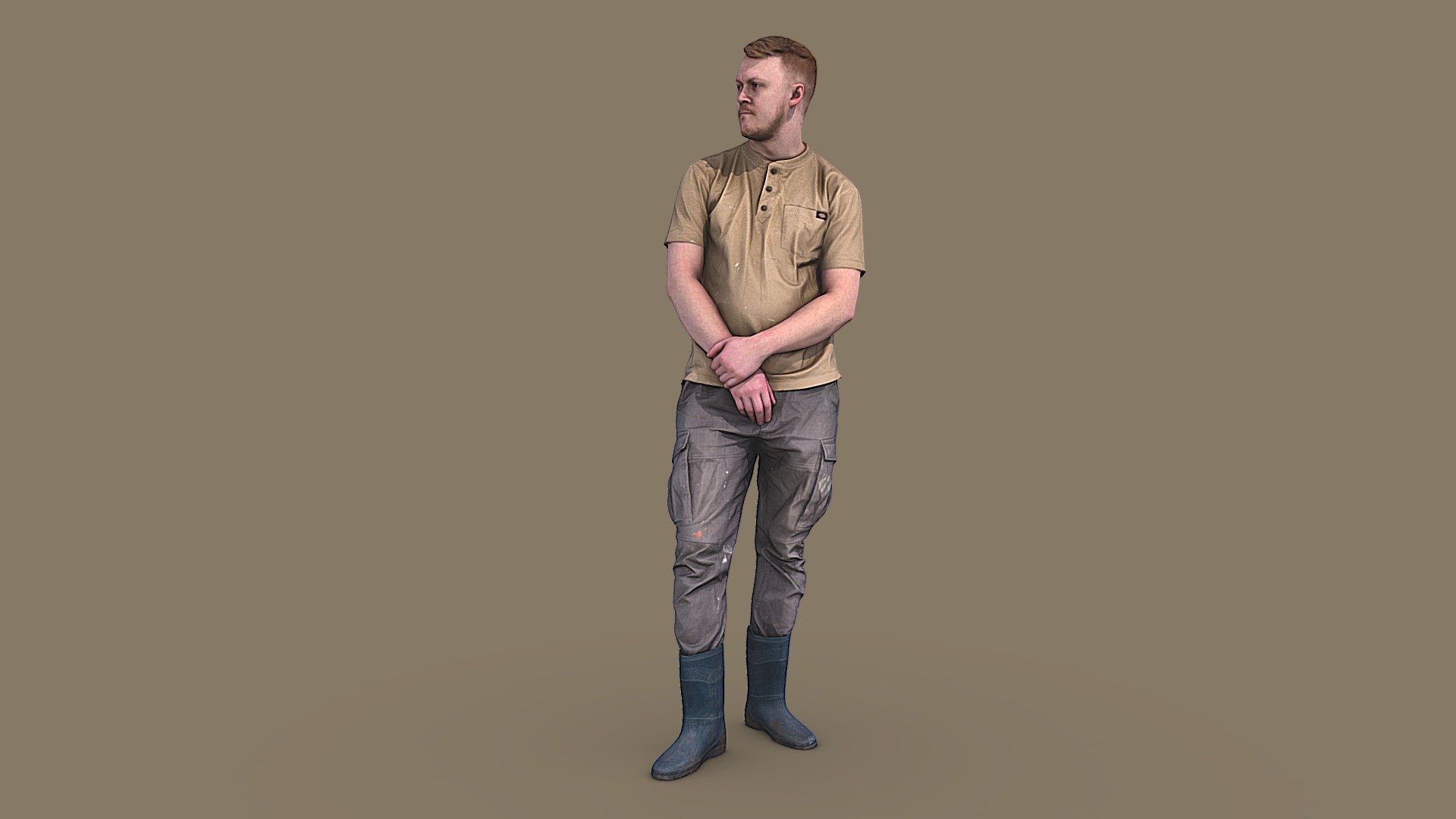 Worker in Rubber Boots - 3D model by kanistra [8550c6c] - Sketchfab