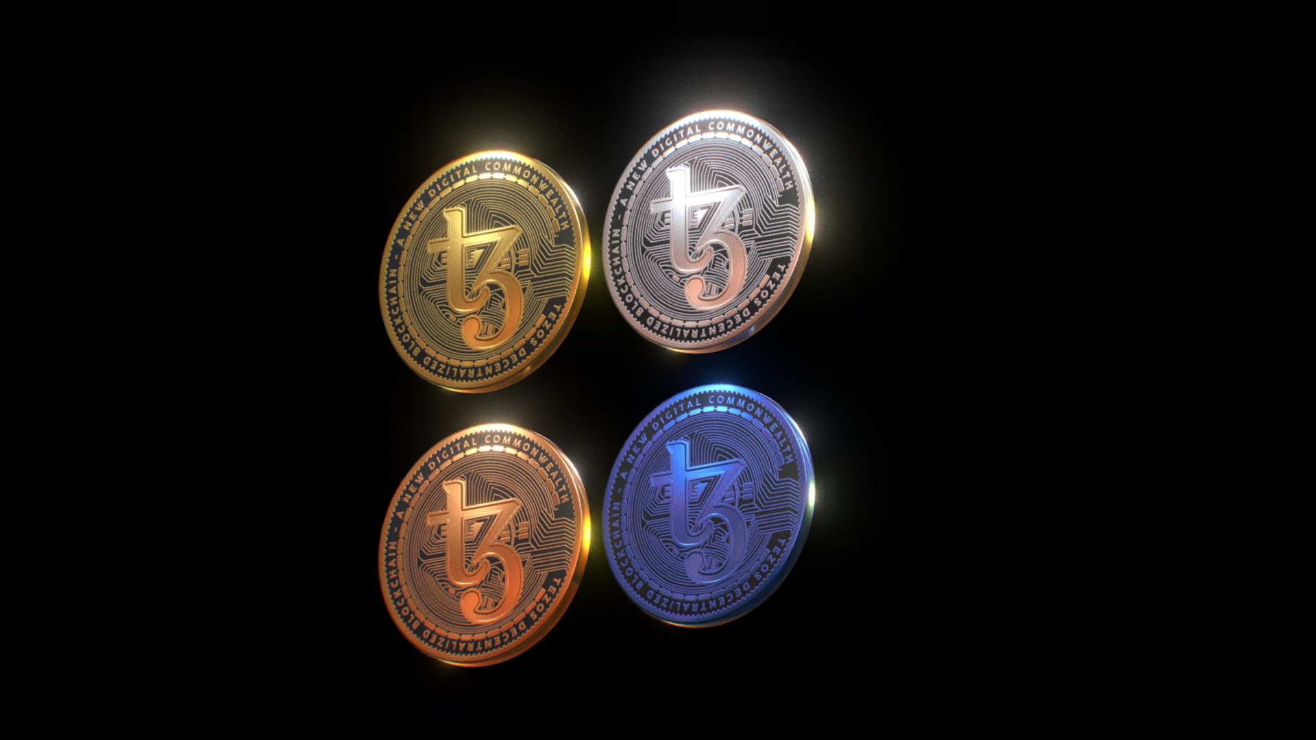 TEZOS XTZ COIN - Buy Royalty Free 3D model by Leo Isidro (@leo.isidro3 ...