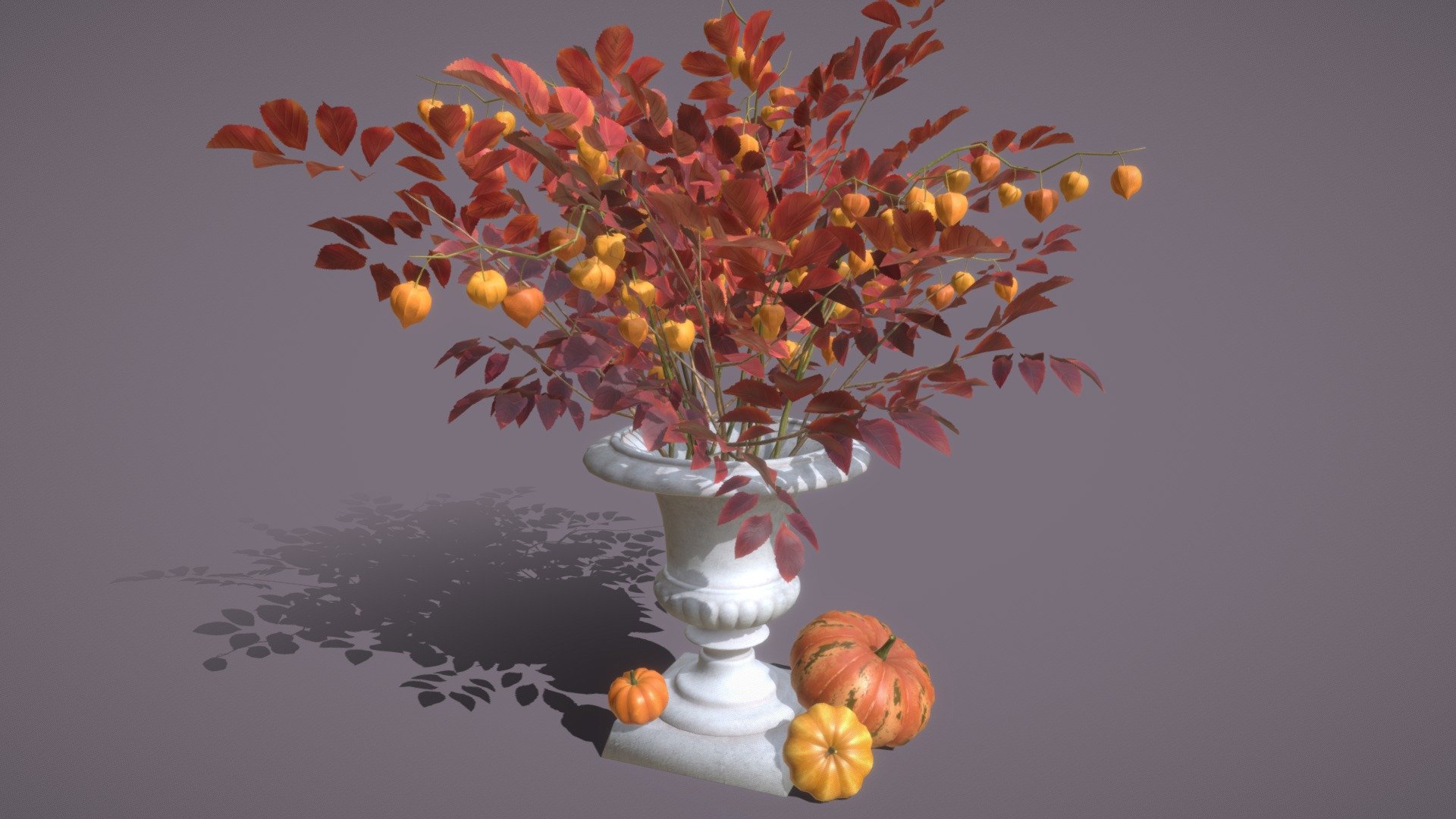 Red fall bouquet (3D) - Buy Royalty Free 3D model by tochechka [855436d ...