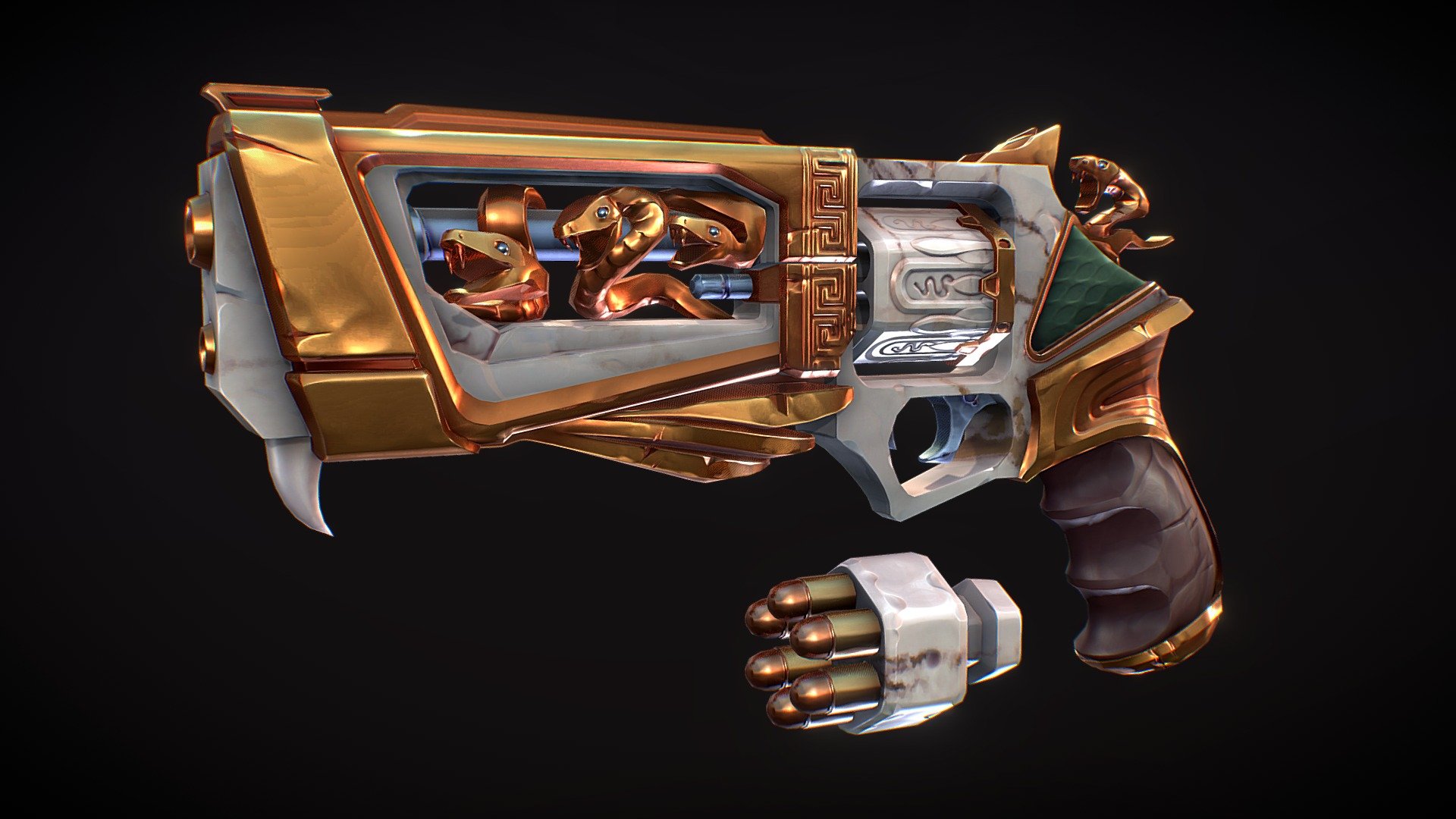 Revolver Sheriff "Medusa" (Valorant fanart) - Download Free 3D model by ...