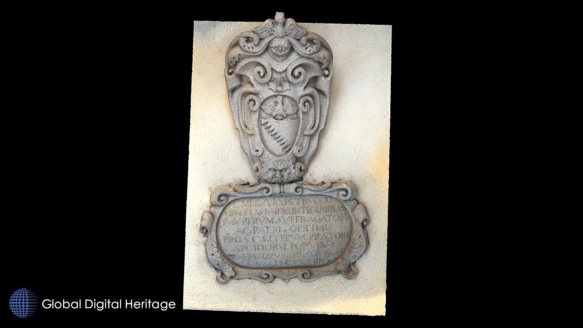 Stone Shield, Aldobrandeschi Castle. Arcidosso - Download Free 3D model ...