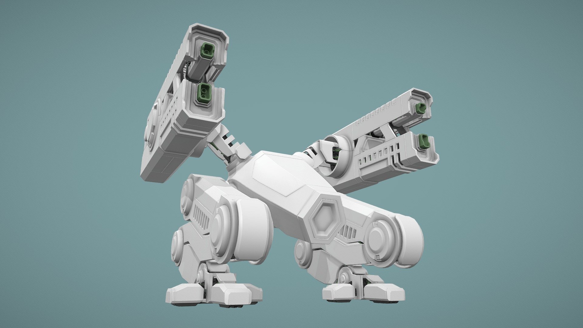Commission: Mech for Polyslash - 3D model by Phrizee [855b2ee] - Sketchfab