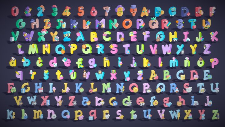 Letters 3D models - Sketchfab