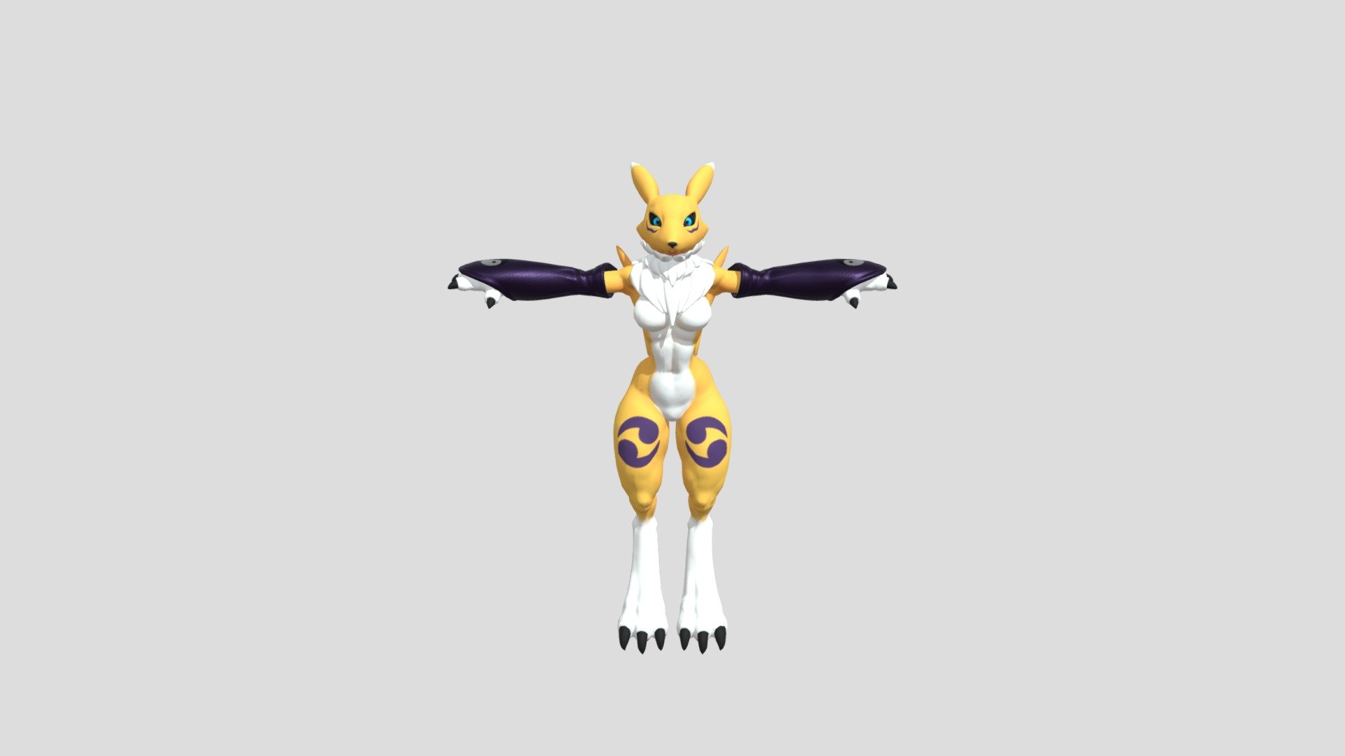 Renamon - Game Ready - Download Free 3D model by pseudosacros [8562862] - Sketchfab