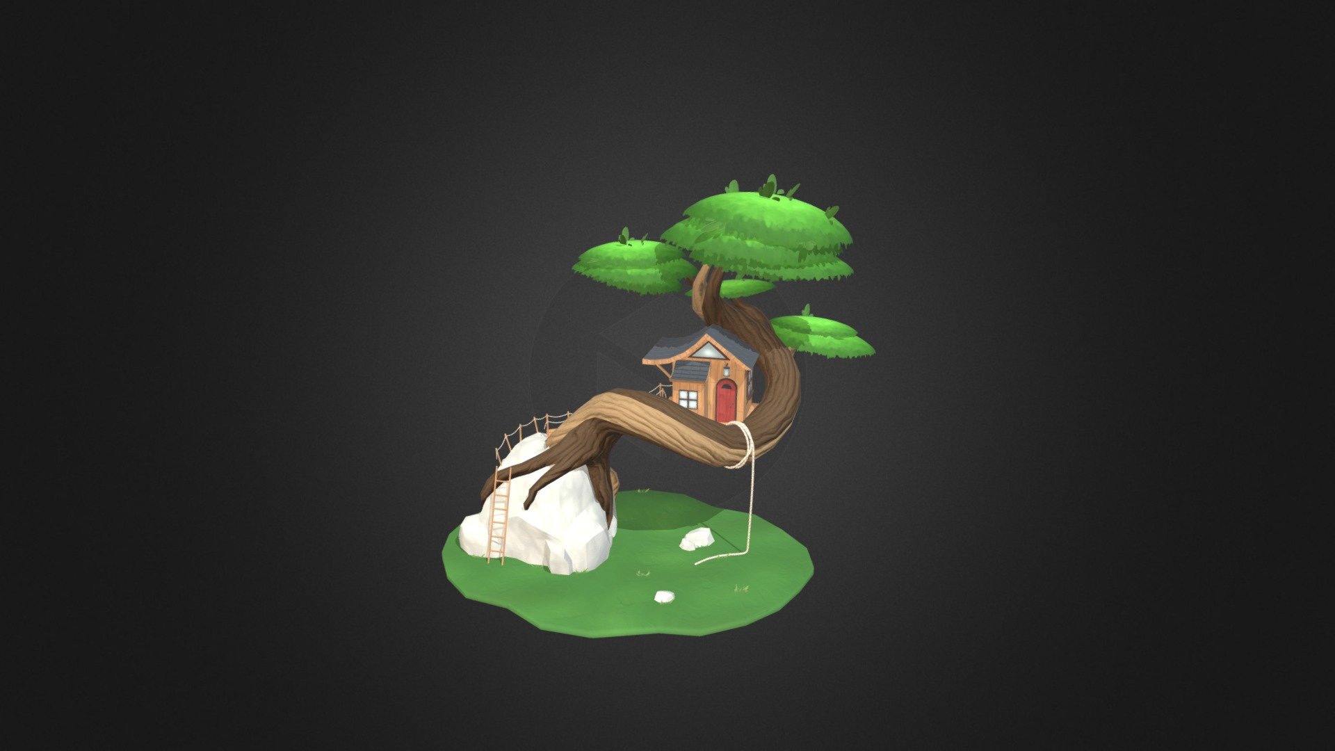 Tree house - 3D model by Chanelle (@cmazenq) [8562e61] - Sketchfab