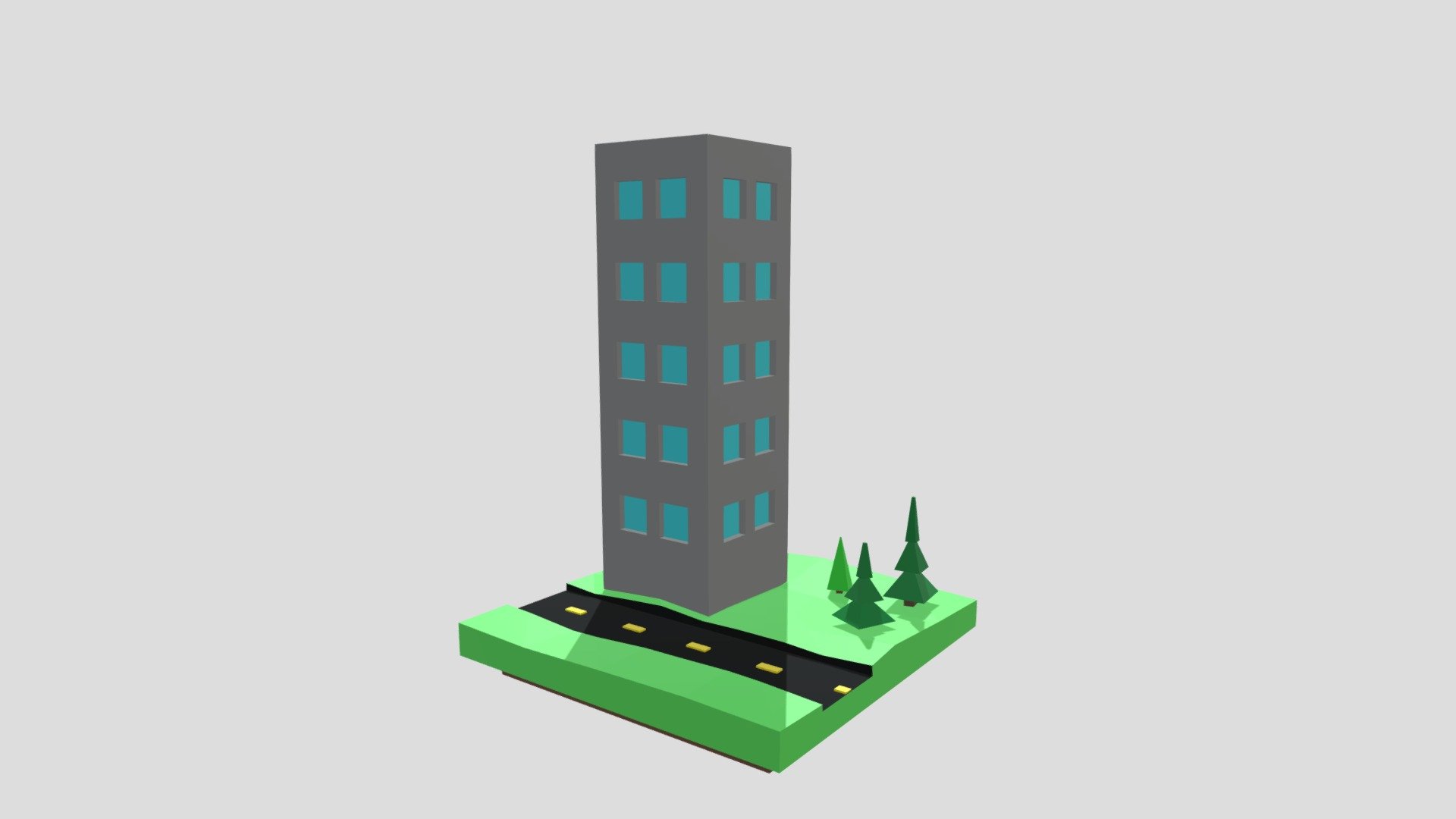 Low Poly Scene With Building - Download Free 3D model by imnotdream ...