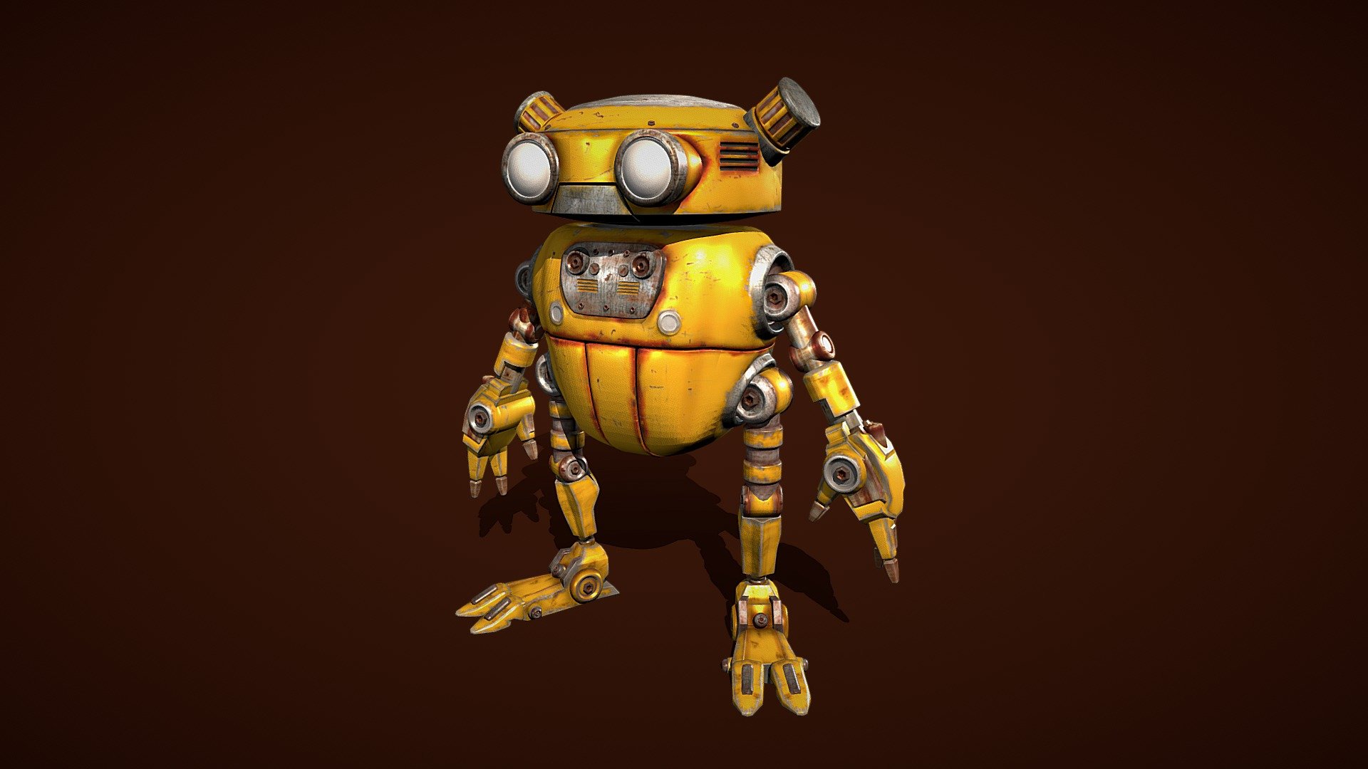 Yellow robot - 3D model by xinci_ [8568028] - Sketchfab
