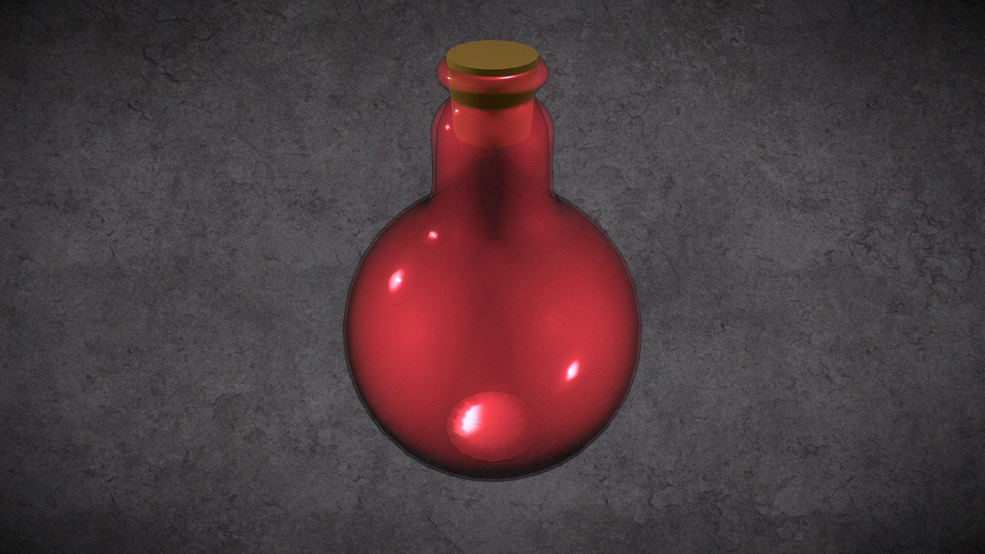 Red Round Bottle HP - By Velivian Fesothe - 3D model by Velivian ...