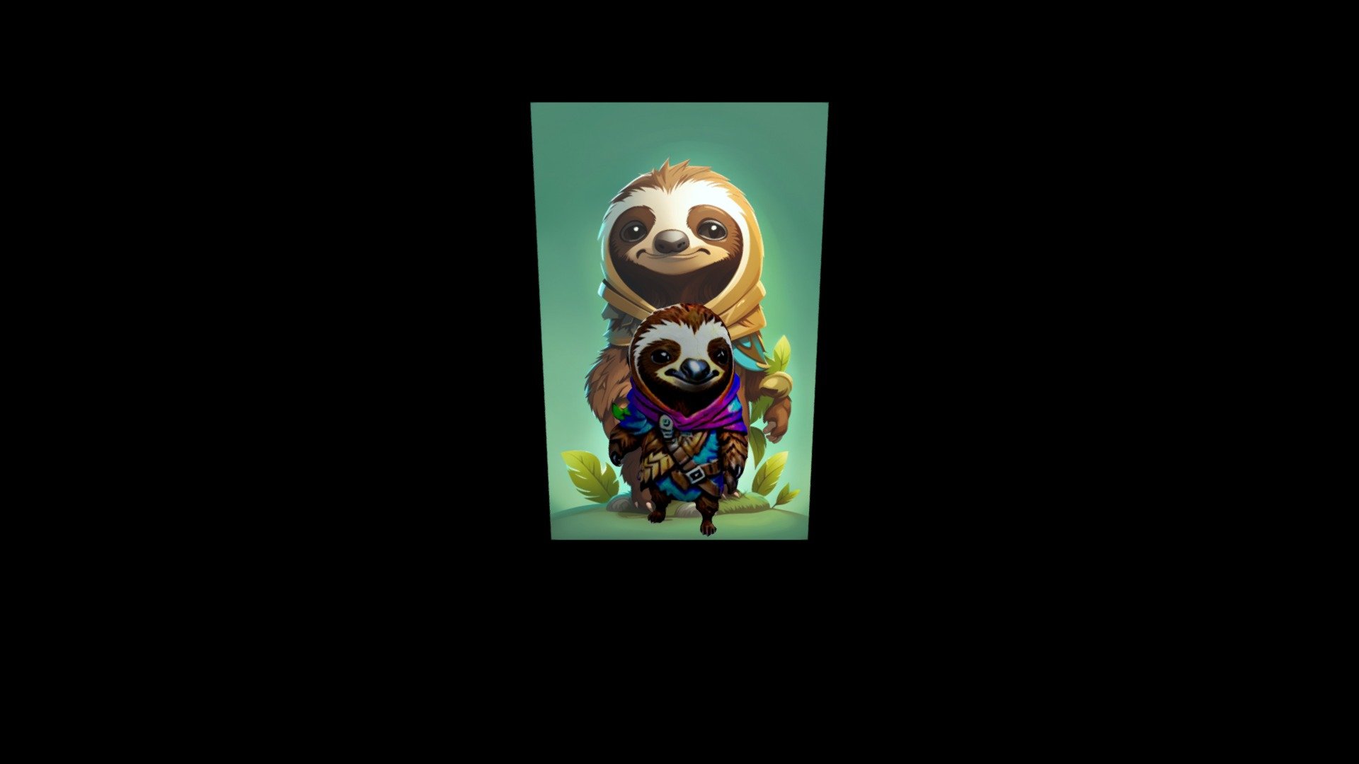 a cartoon sloth is holding a gun and wearing a s - Download Free 3D ...