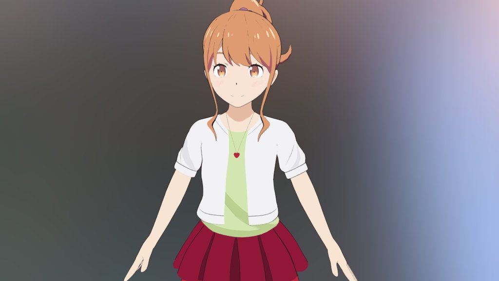 Jinno Megumi - 3D model by Chokomancarr [856e1e2] - Sketchfab