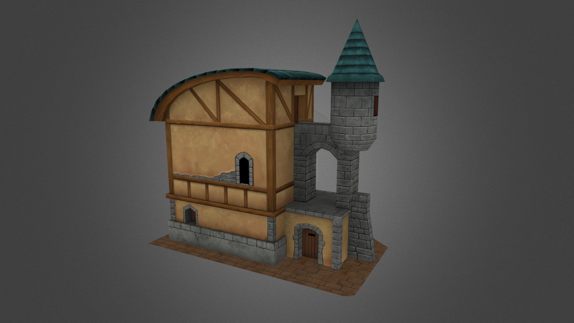 Medieval Building - 3D model by IanChow (@ianchowder) [85707d7] - Sketchfab