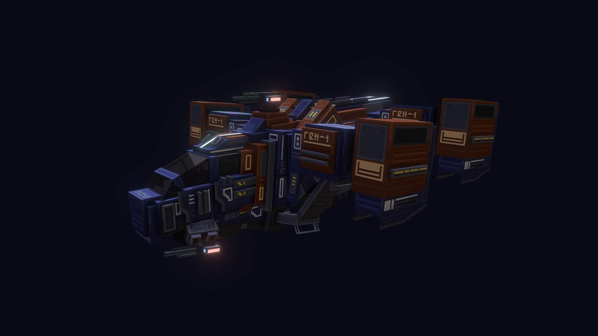 Sci-Fi carrier - 3D model by IIyctouxD [857657d] - Sketchfab