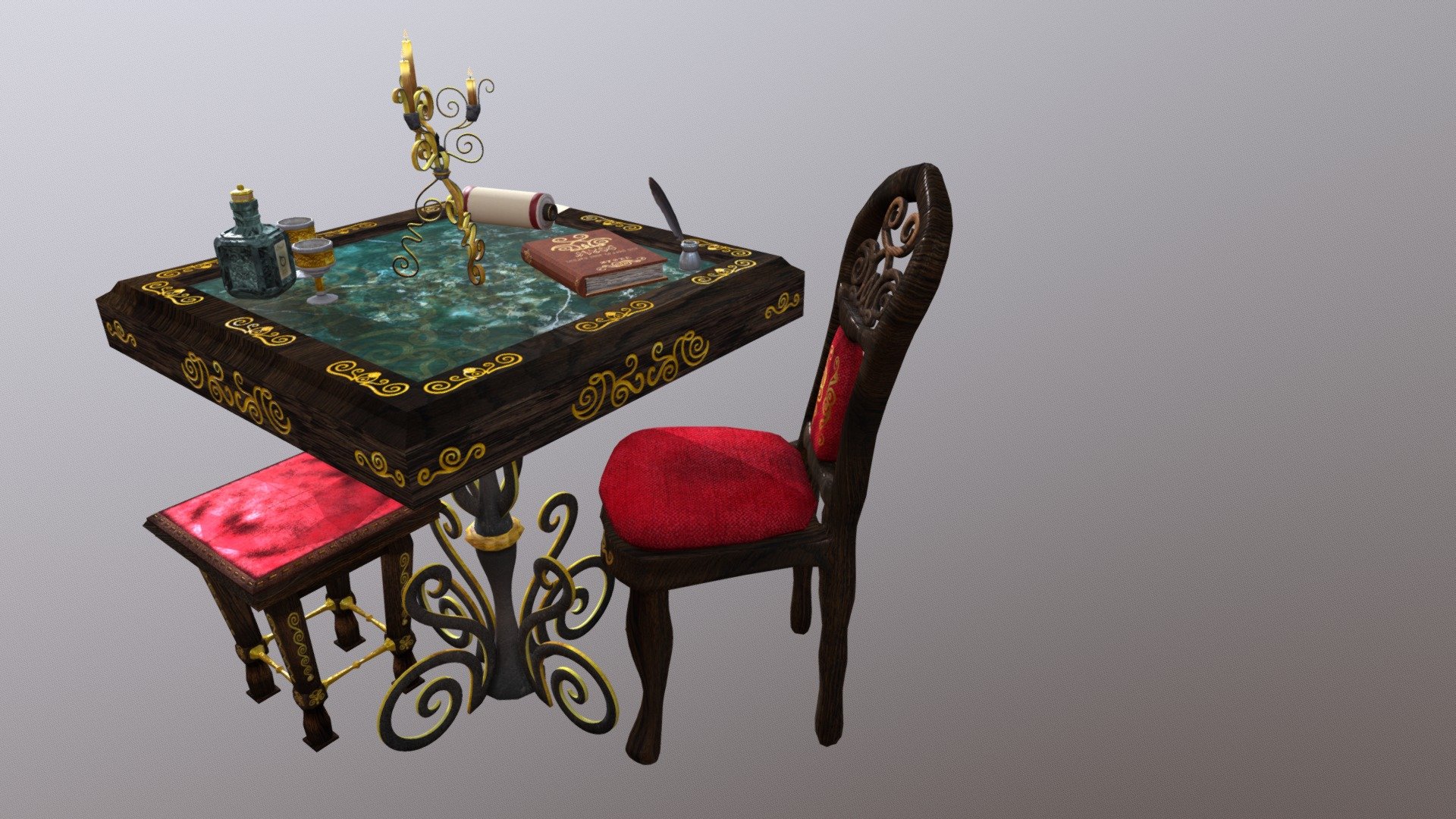 Blender Practice 04 - Table 01 - 3D model by Frolov Oleg (@FrolovOleg ...