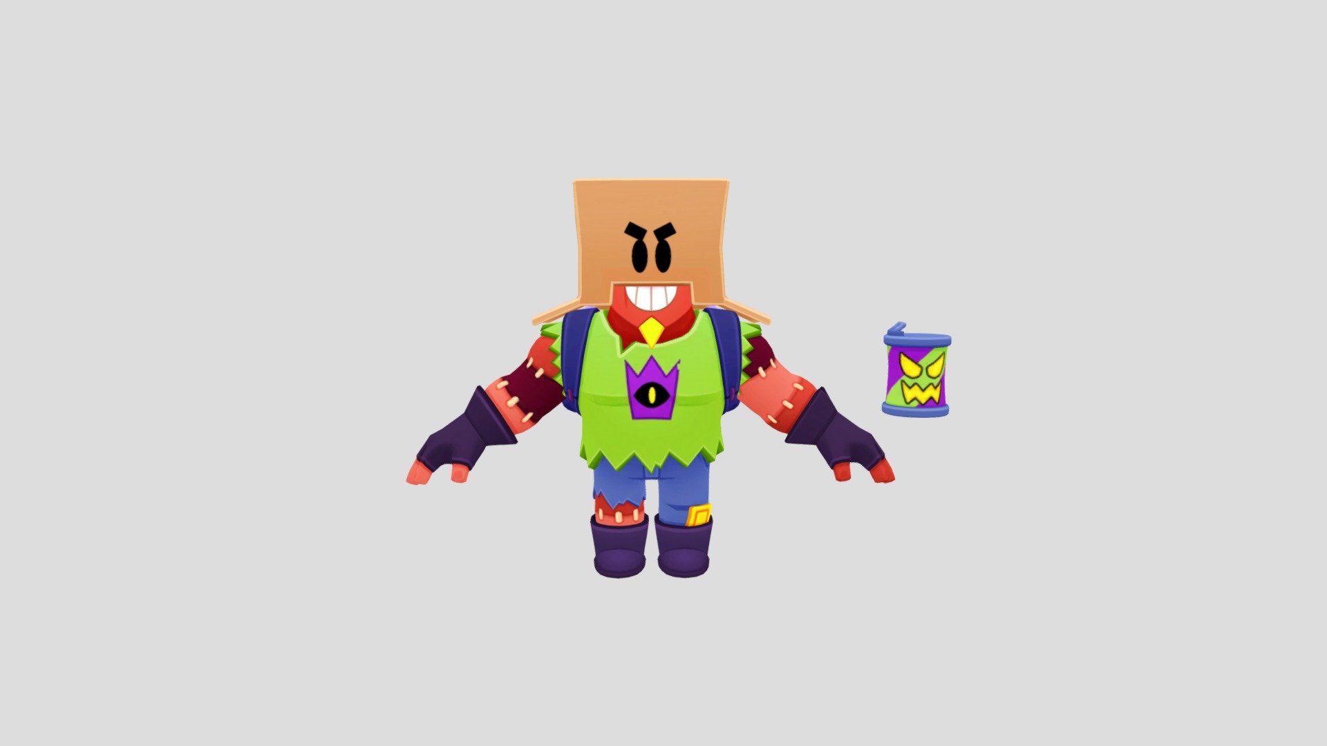 Frankengrom T- Pose Brawl Stars 3d Model - Download Free 3D model by ...