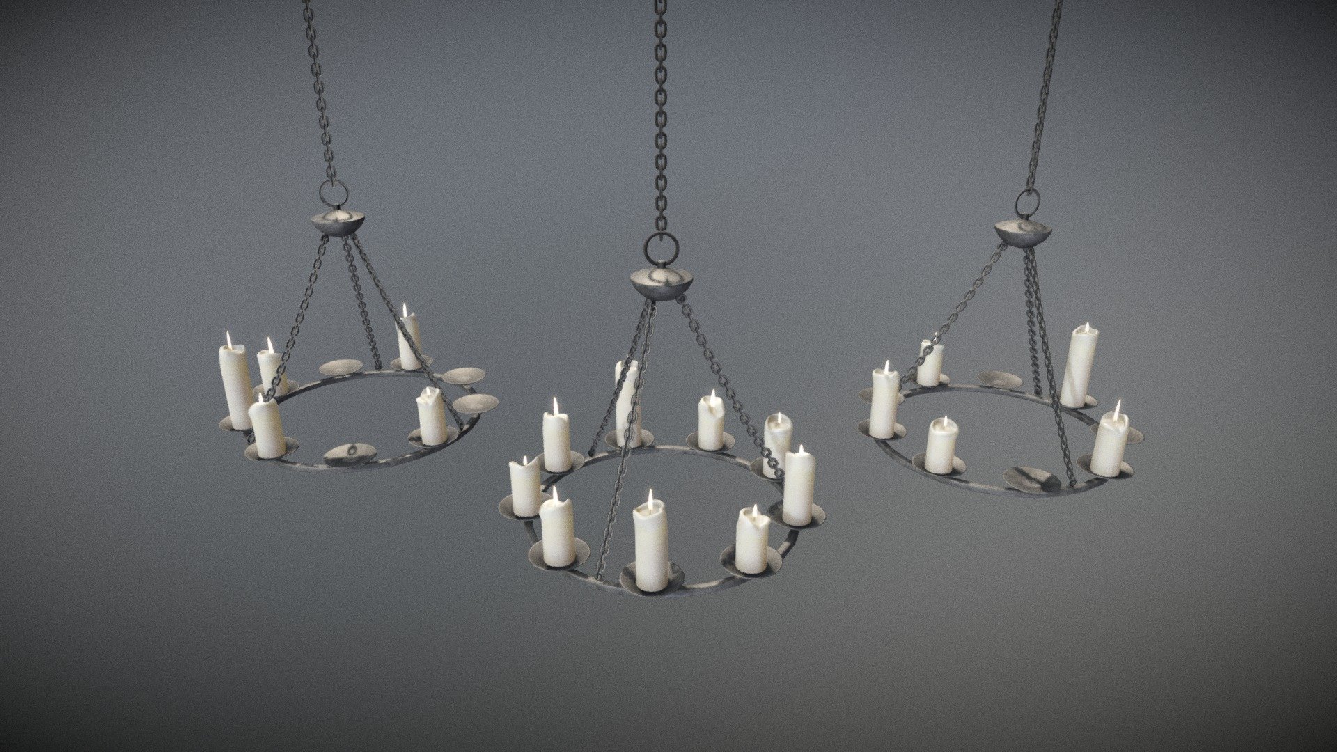 Set of ceiling chandeliers - Buy Royalty Free 3D model by inedible.red ...