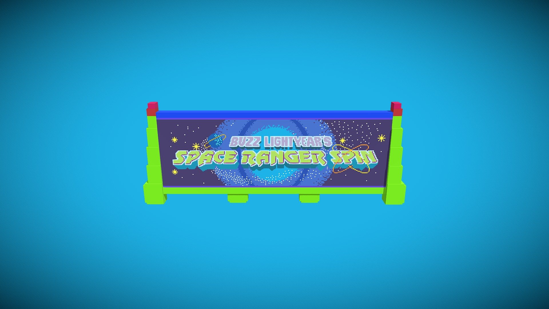 Disney Buzz Lightyear's Space Ranger Spin Sign - 3D model by Electro3d ...