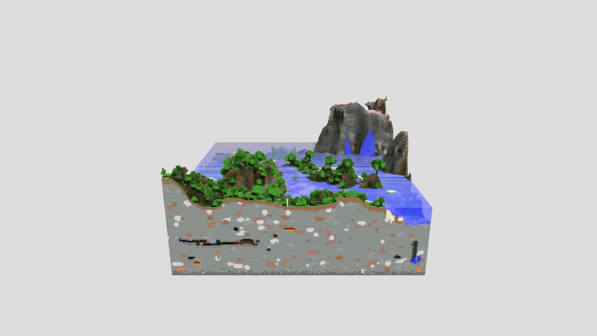 A great montains from Minecraft - 3D model by El_Minehuy [8582184 ...