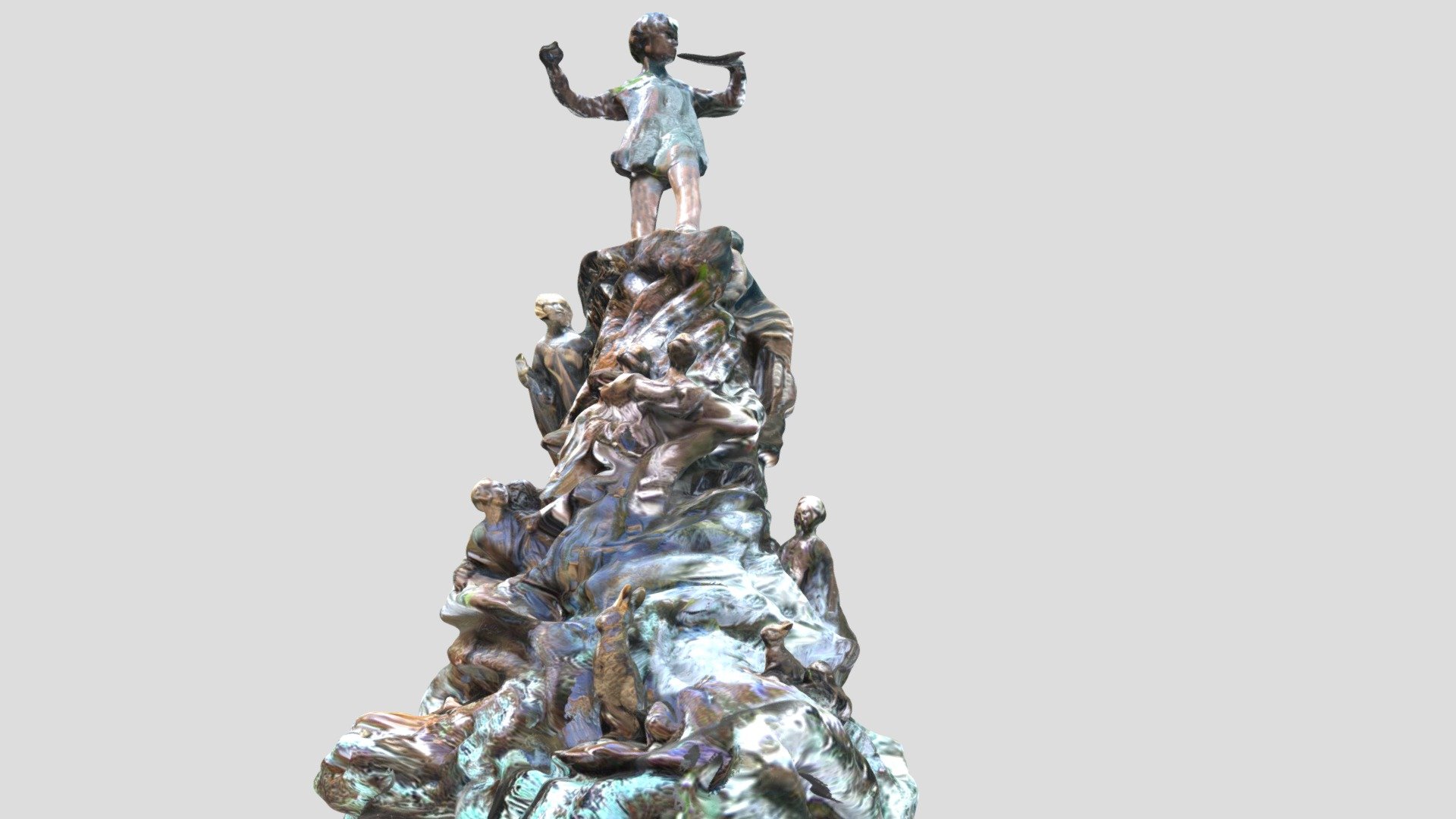 Peter Pan Statue in Kensington Gardens - Download Free 3D model by ...