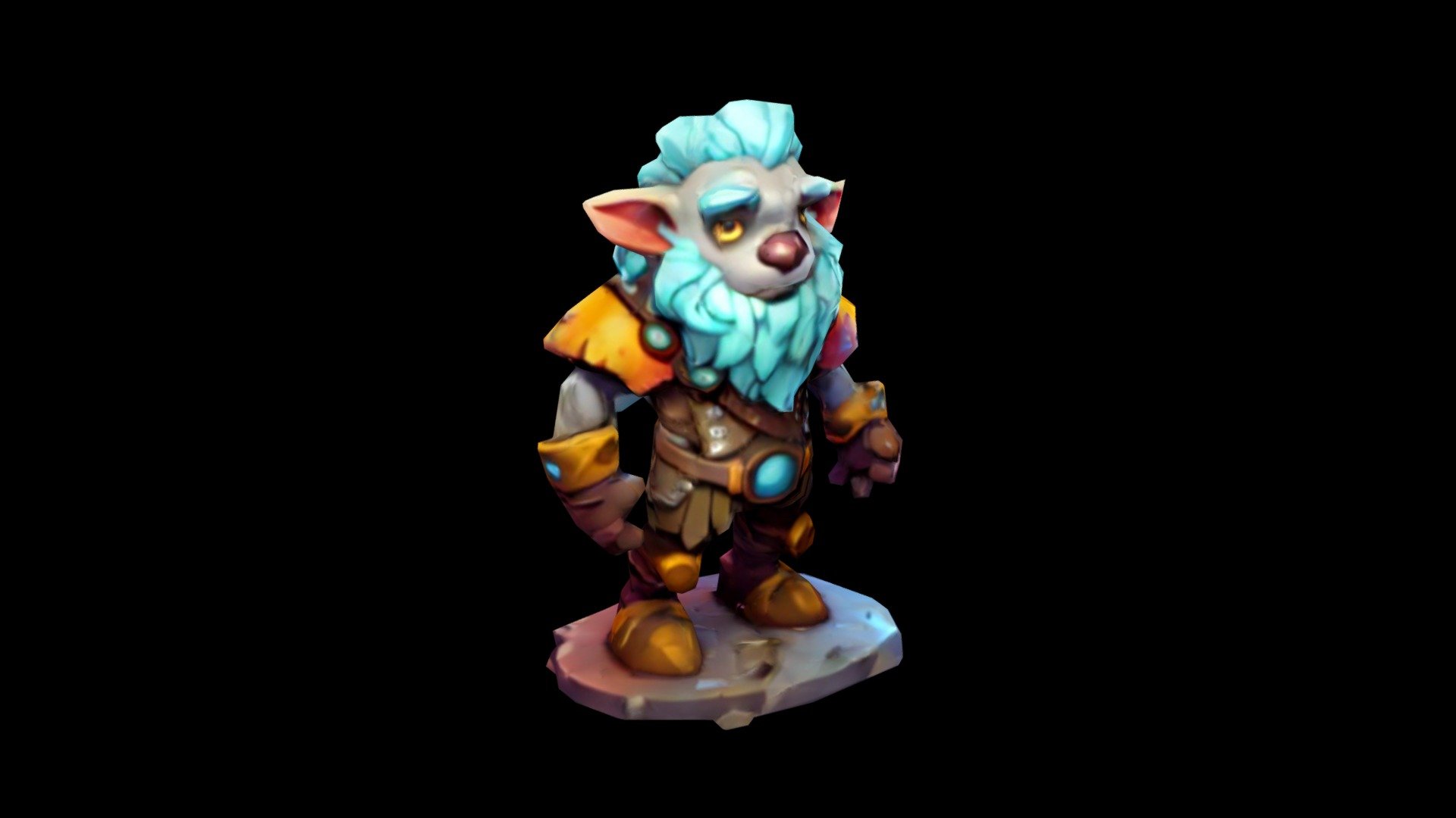 An animated character named Daelin stands proudl - Download Free 3D ...