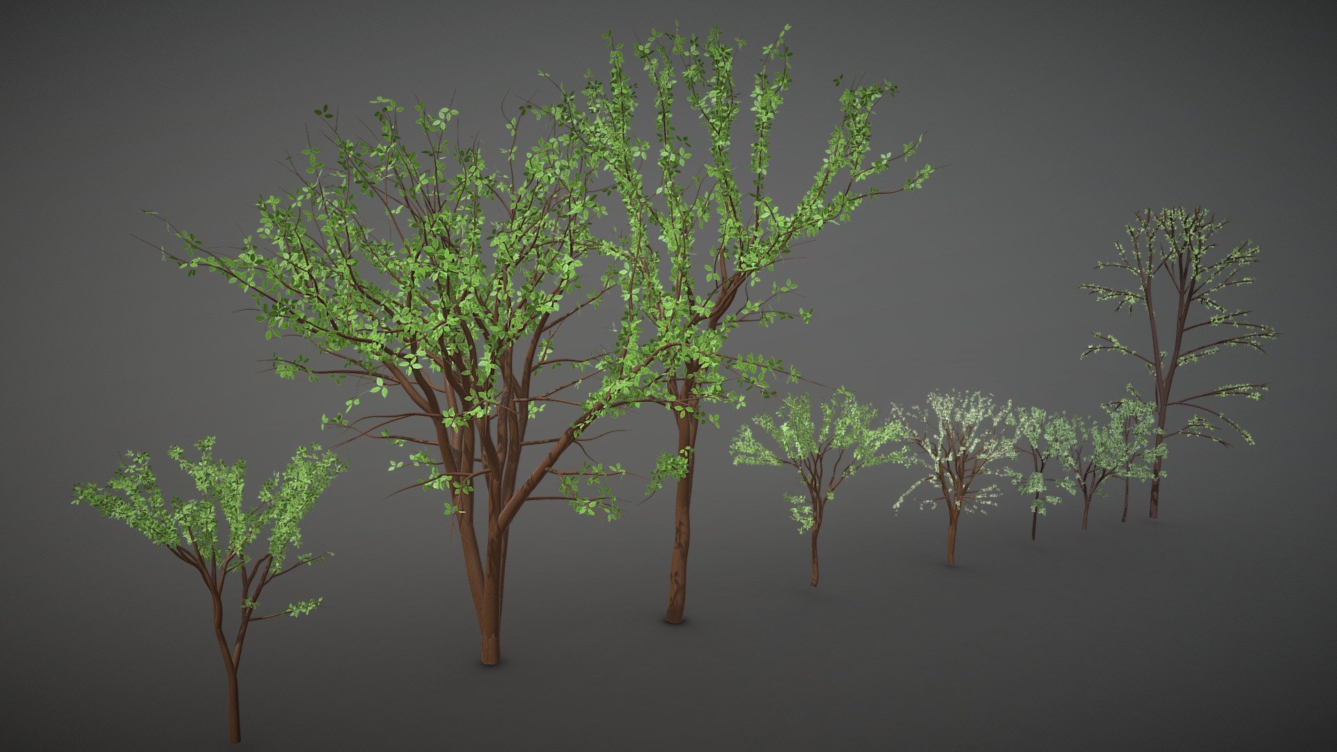 Trees (House in the woods project) - Download Free 3D model by Helindu ...