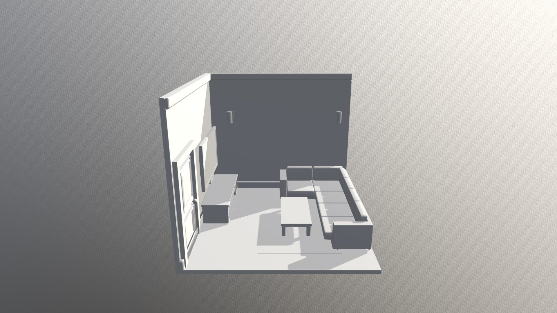 Living Room - 3D model by TheMarshh [859b4ed] - Sketchfab