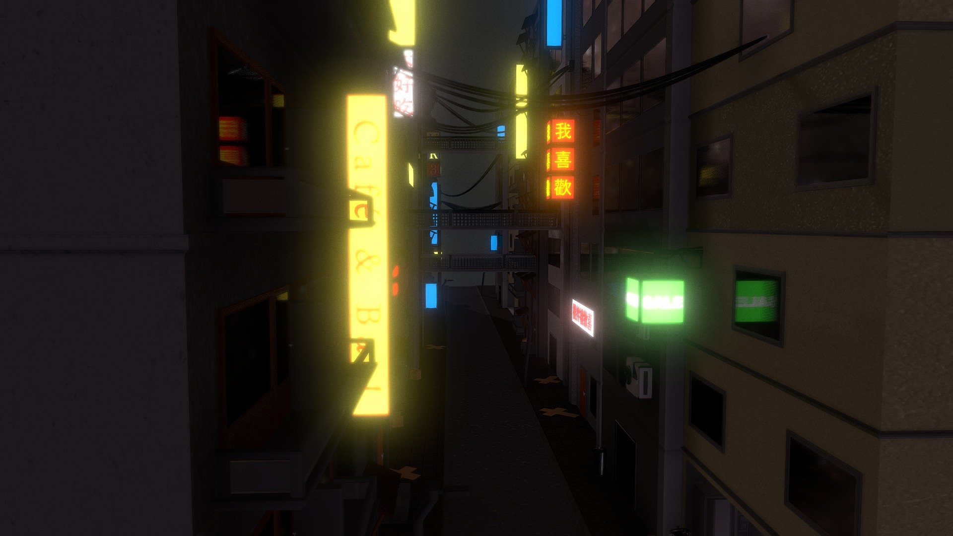 CyberStreet - Download Free 3D model by Spyghetti [85a14c3] - Sketchfab