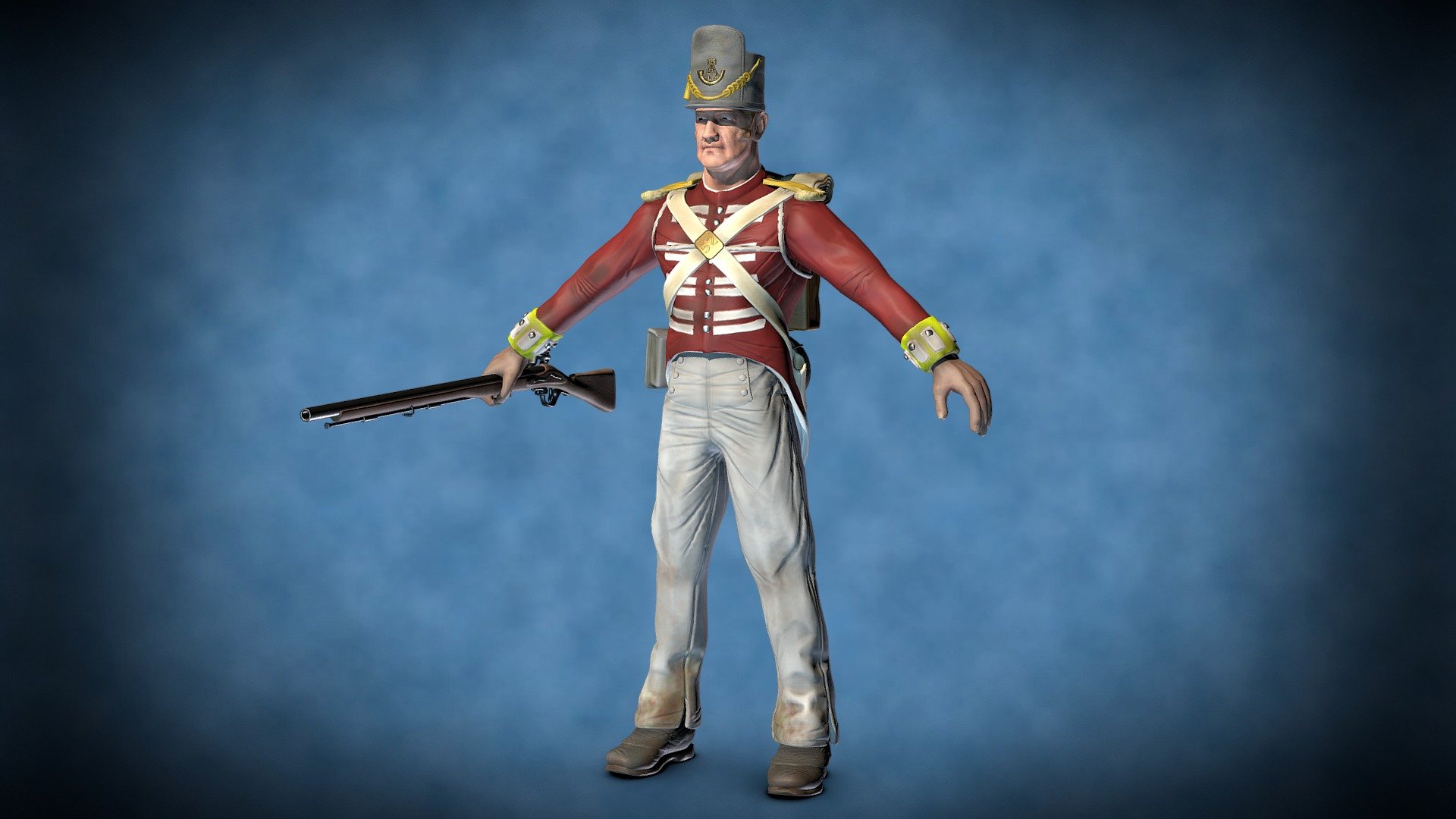 Waterloo British Infantry - for animation - Download Free 3D model by ...