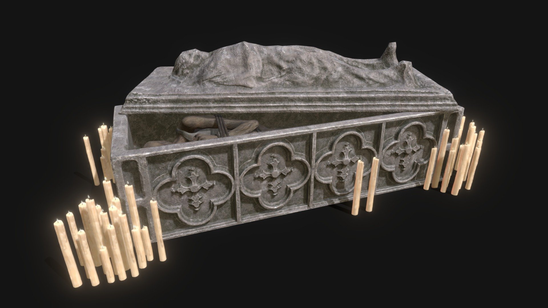 Gothic Crypt with Mummy - Buy Royalty Free 3D model by Clockwork ...