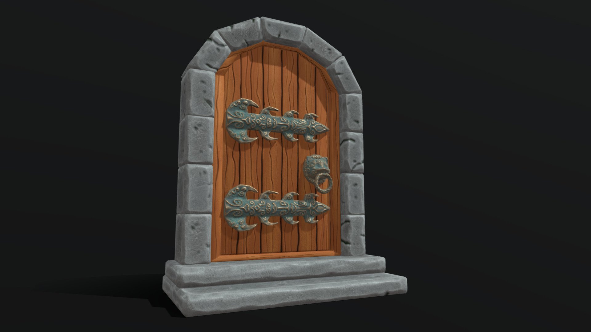 Stylized medieval door low poly game asset - Buy Royalty Free 3D model ...