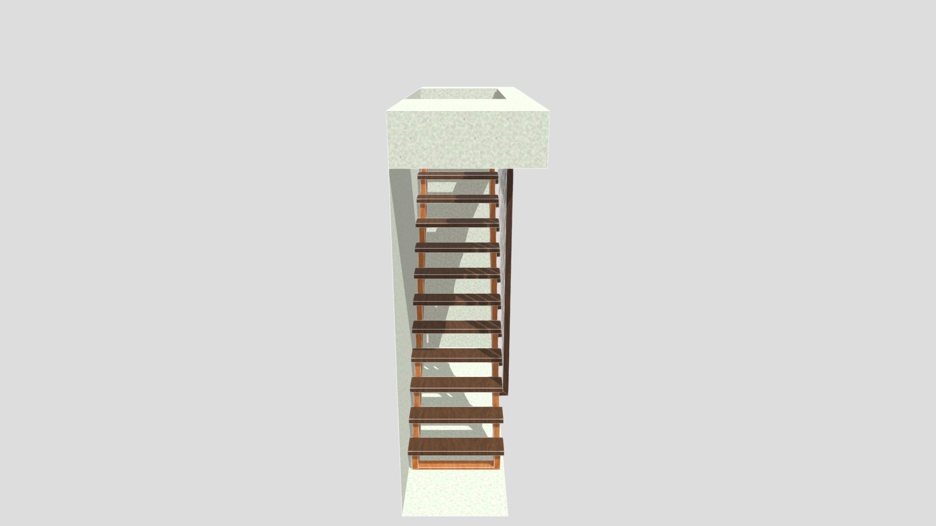 Лестница деревянная - Download Free 3D model by dimasik152 [85adfc0 ...