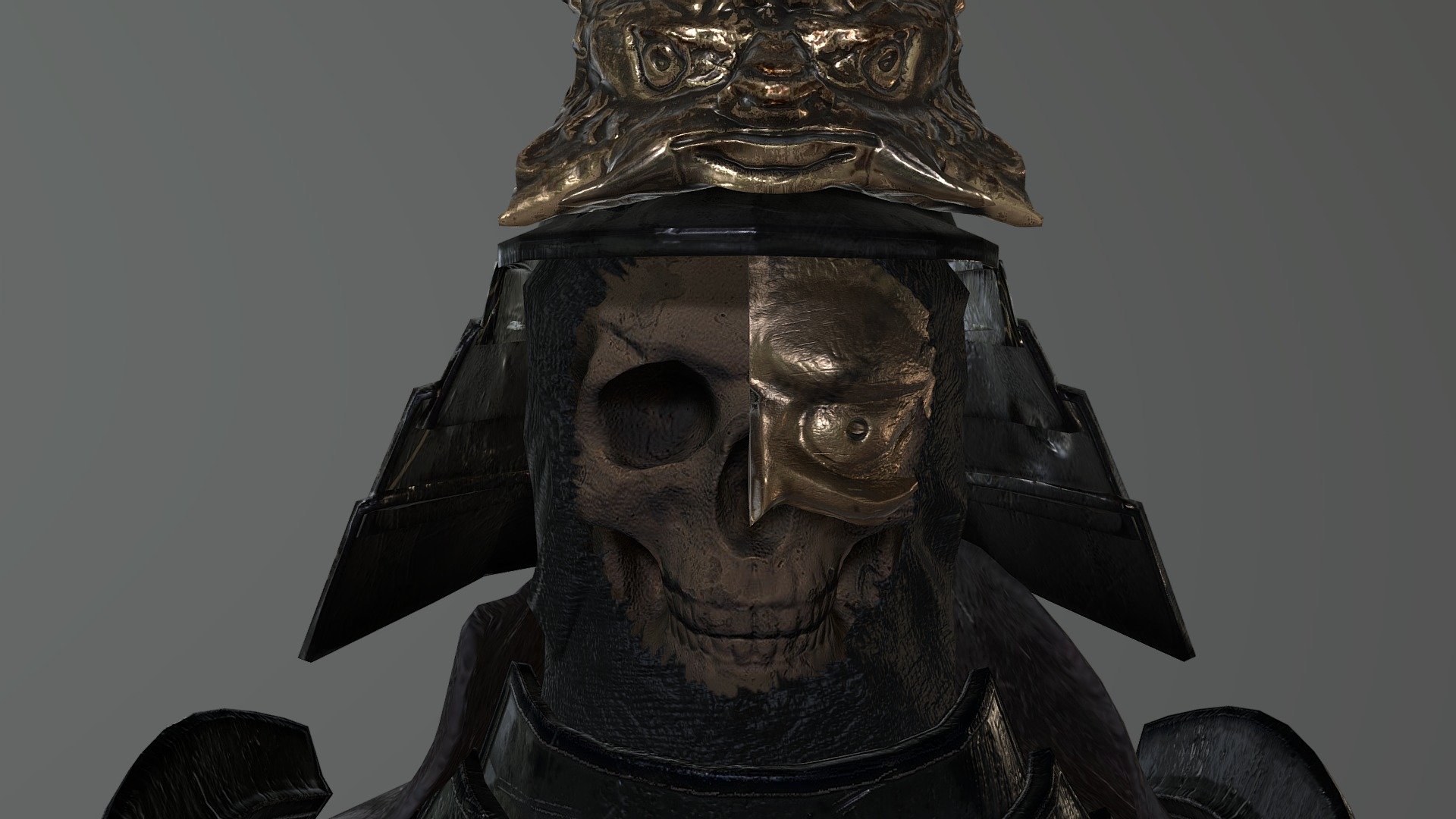 SkullSamuraiGeneral - 3D model by HarryFanHe [85af200] - Sketchfab