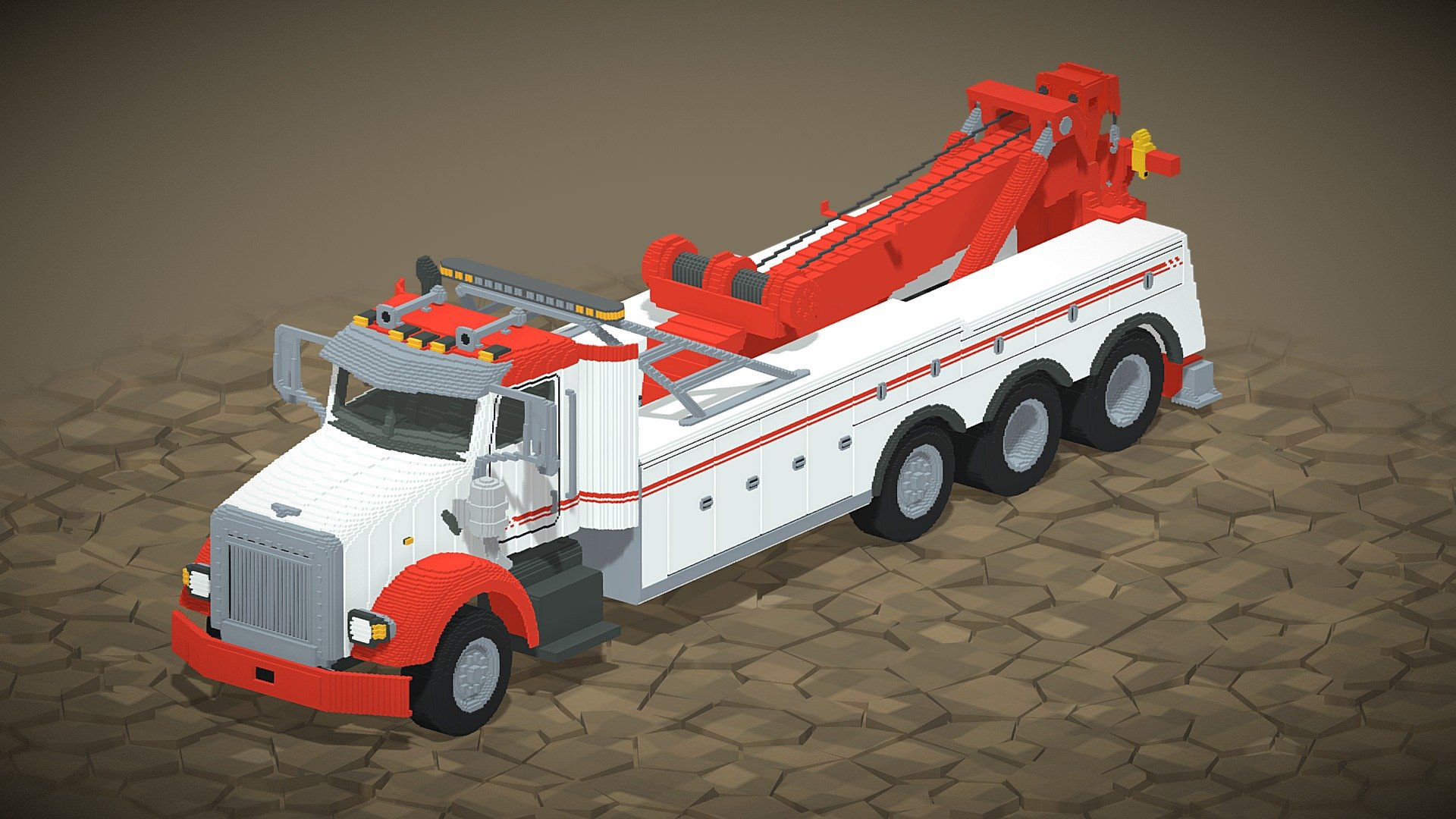 Voxel Heavy Duty Tow Truck - Buy Royalty Free 3D model by SHUBBAK ...