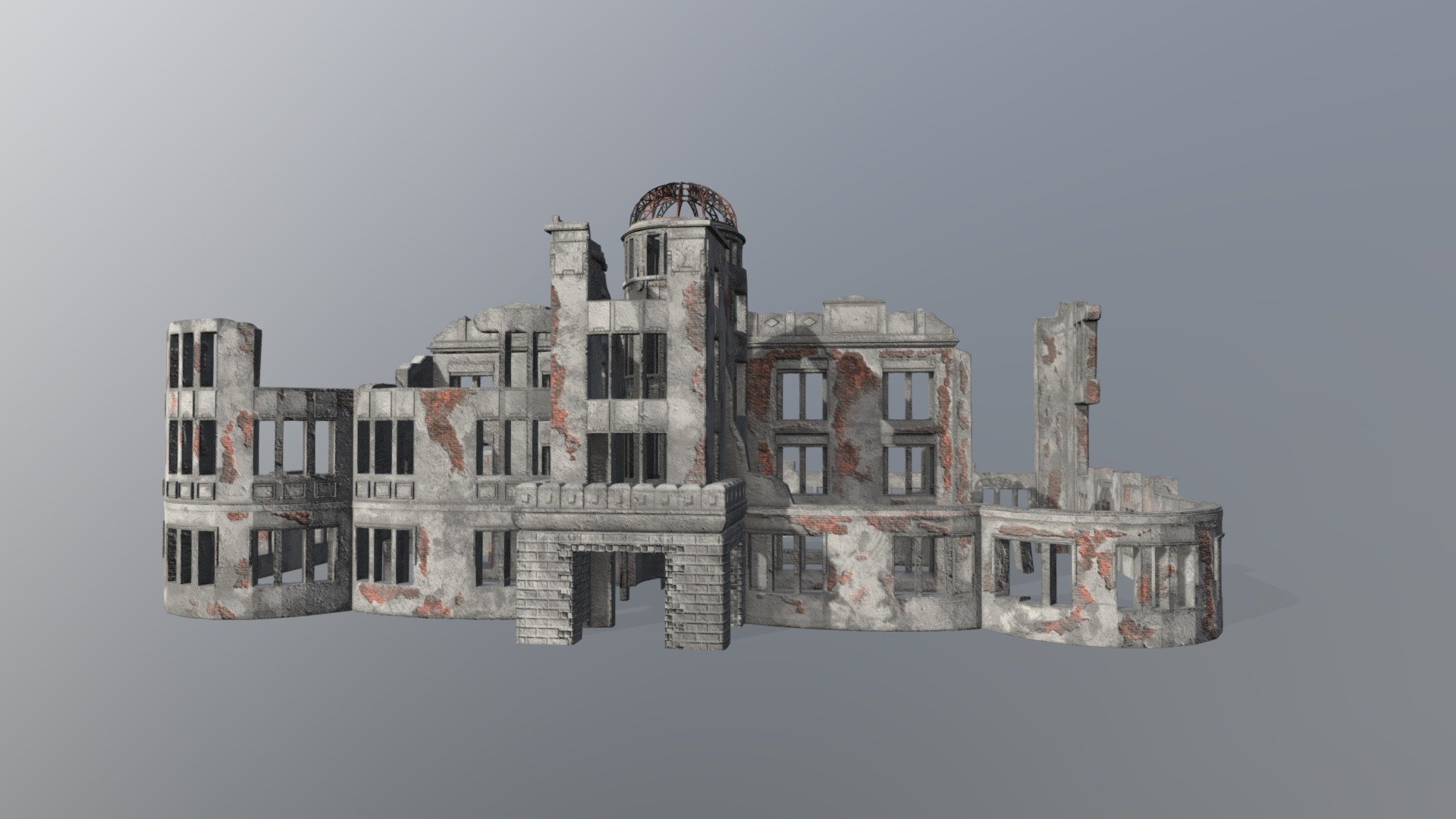 Hiroshima Peace Memorial Genbaku Dome - 3D model by HAND29 [85b1456 ...
