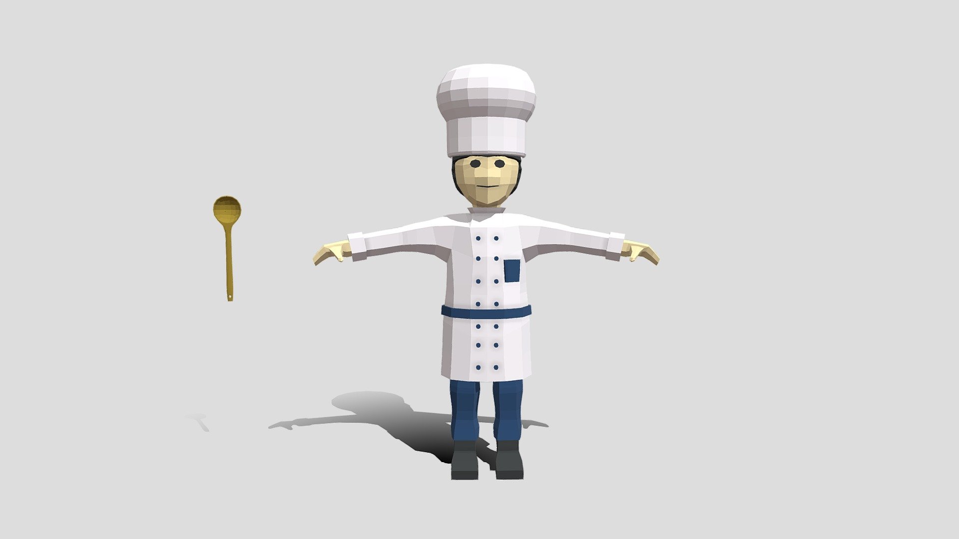 Low Poly Cartoon Chef - Buy Royalty Free 3D model by chroma3d ...