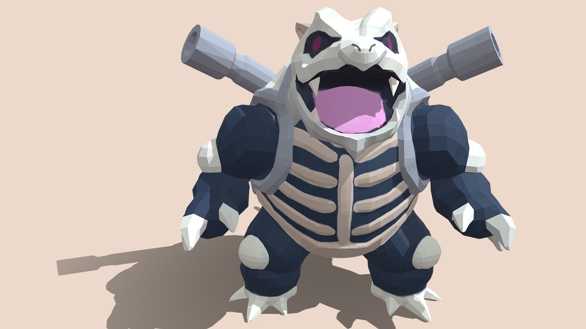 Blastoise Evil - 3D model by Nestor3D (@anficyon) [85b2d53] - Sketchfab