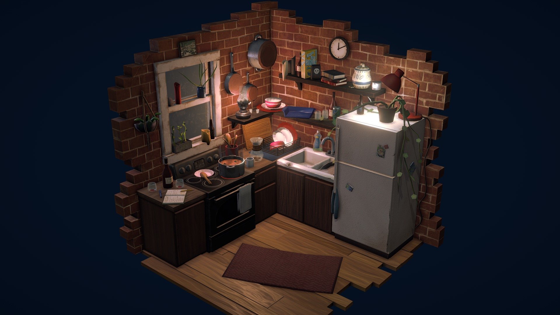 Comfy Kitchen - Buy Royalty Free 3D model by alanabrasche [85b3fea ...
