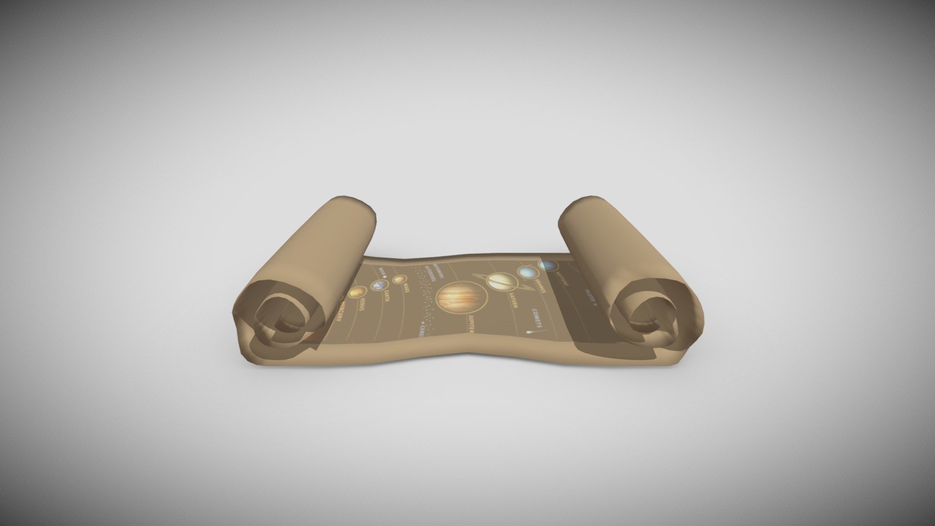 Map Scroll Battered Open - Download Free 3D model by chloebowman ...