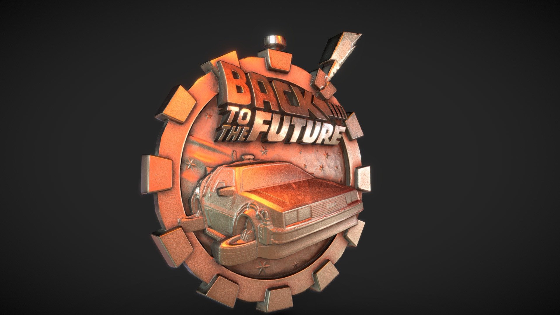 Back to the Future - Badge - Buy Royalty Free 3D model by merran ...