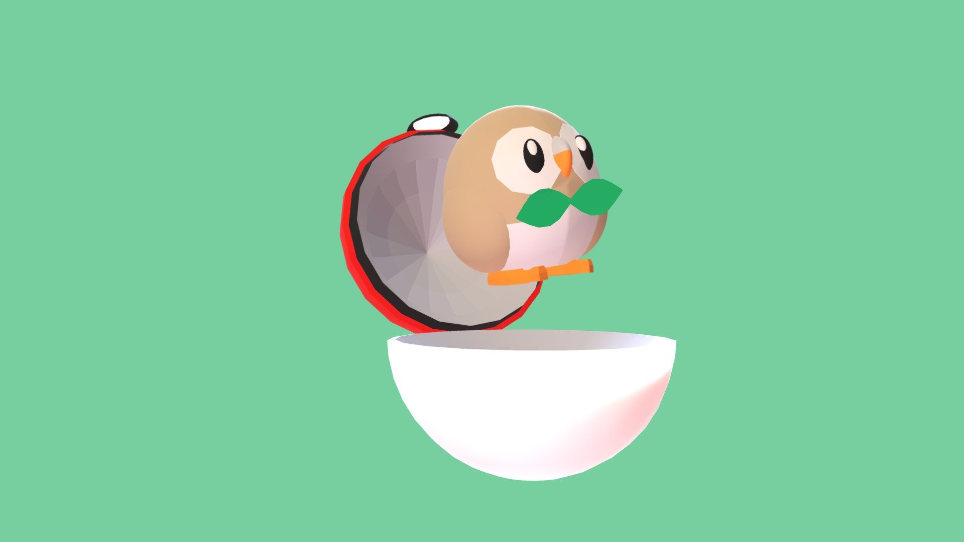 Rowlet - Download Free 3D model by natalie (@naqualie) [85bd6d0 ...