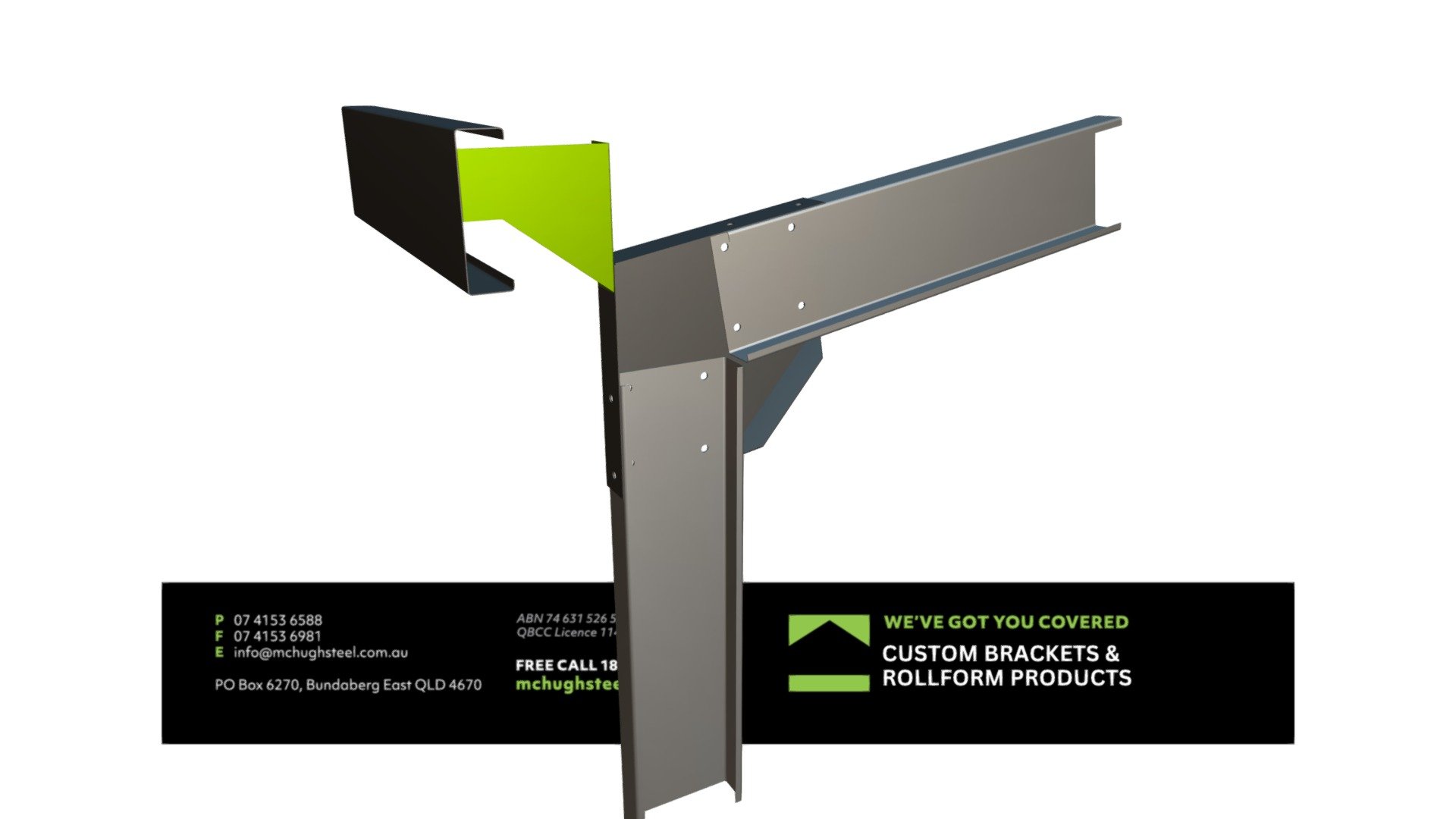 DWG132A 254mm Eave Bracket Hi & Lo Side - 3D model by mchughsteel ...