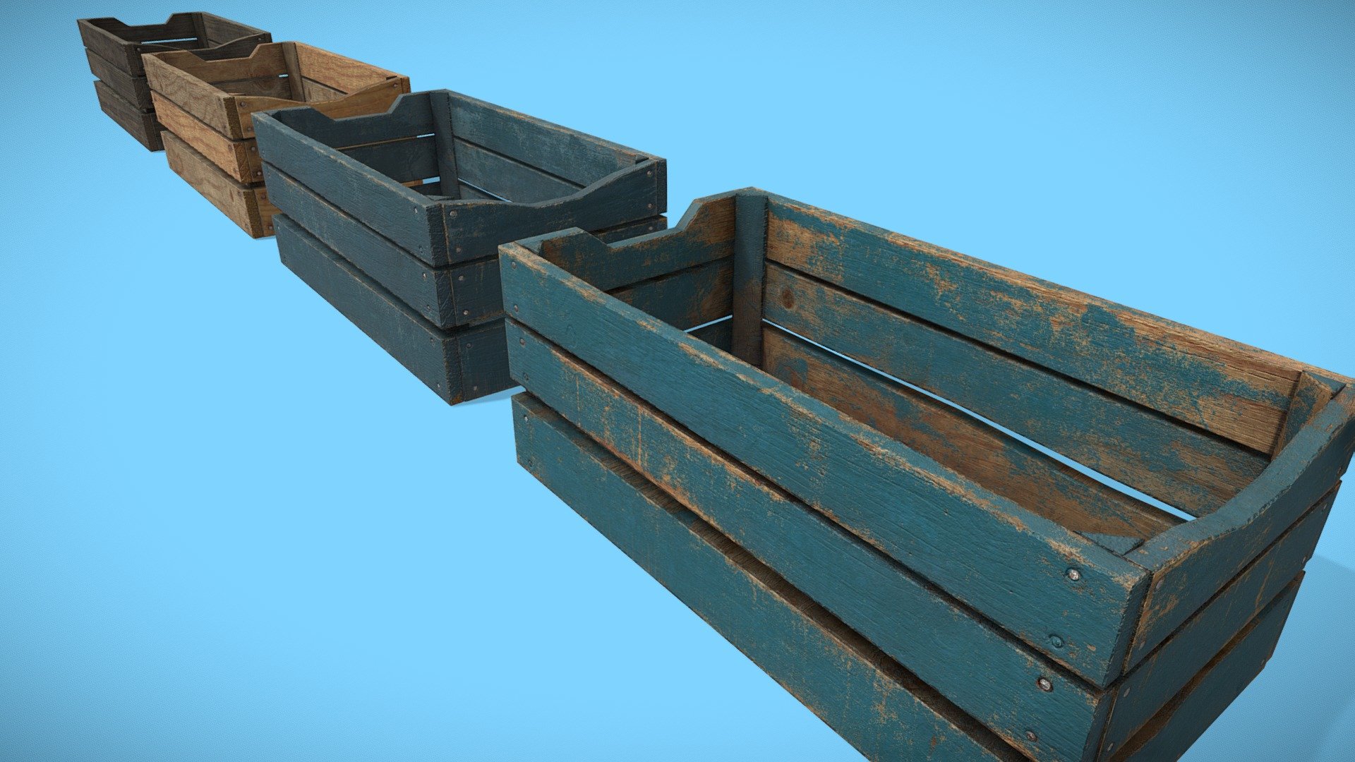Simple Wooden Crates Type B - Download Free 3D model by Mad_Lobster ...