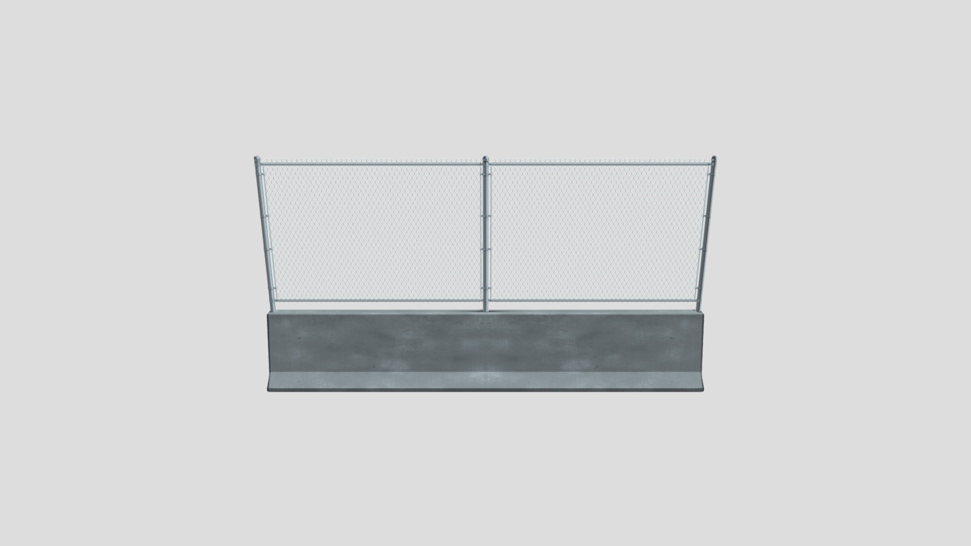Concrete Jersey Barrier with Fence - Download Free 3D model by JeffK ...