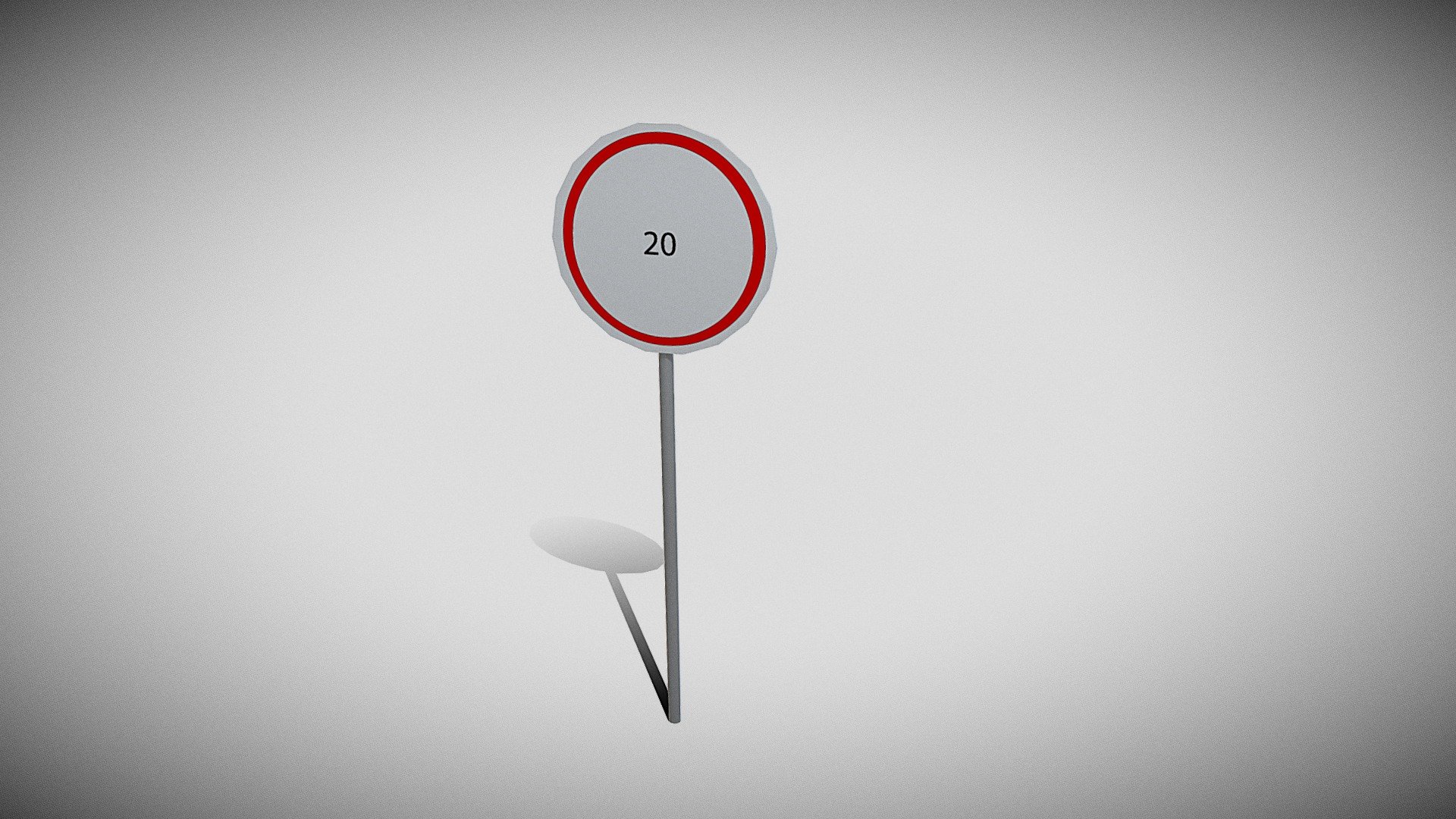20 miles per hour sreet sign - 3D model by kai9987kai [85c50a0] - Sketchfab
